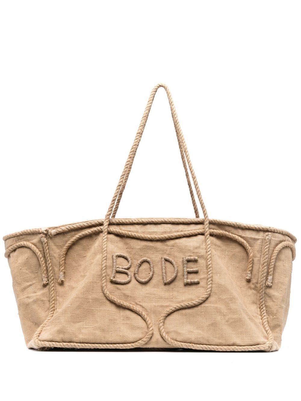 Bode Rope-Detail Oversized Tote Bag - Neutrals | Editorialist
