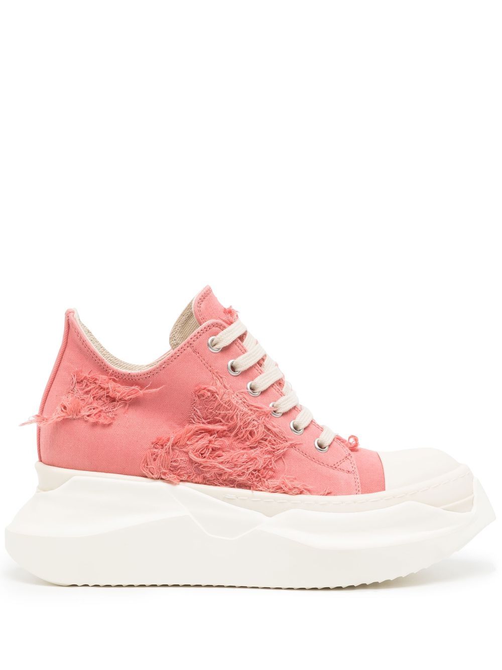 Rick Owens Distressed-Effect Platform Sneakers - Pink Rick Owens Distressed-Effect Platform Sneakers - Pink