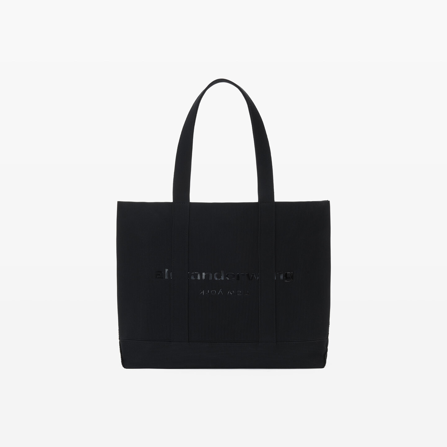 Alexander Wang Tote Bag In Rib Knit - Black | Editorialist