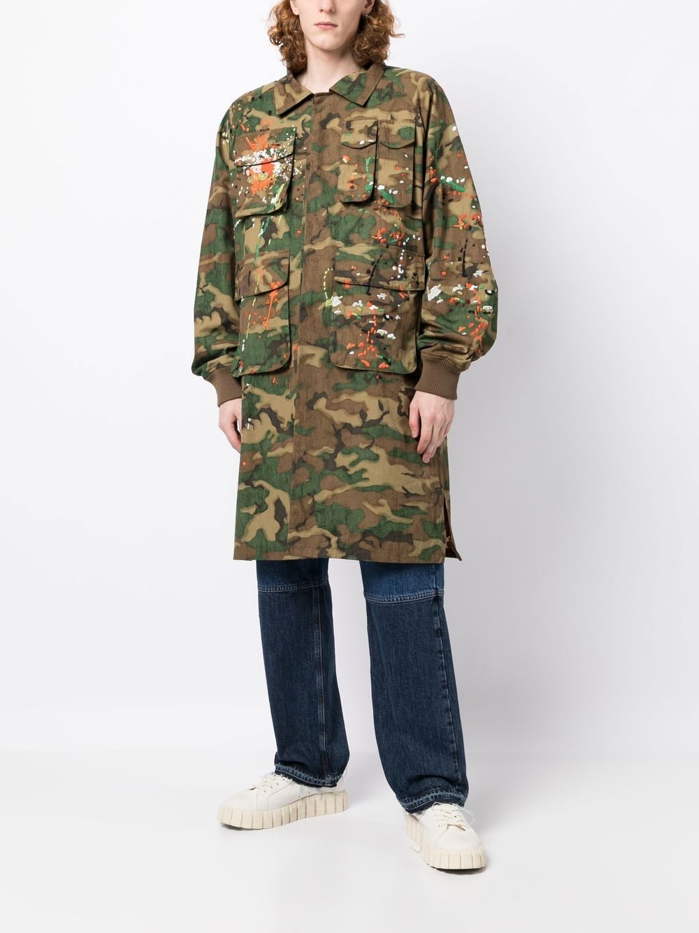 MOSTLY HEARD RARELY SEEN Mostly Heard Rarely Seen Camouflage Long Coat with Backpack