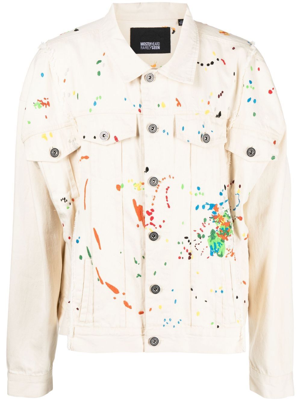 MOSTLY HEARD RARELY SEEN Mostly Heard Rarely Seen Paint-Embroidered Denim Jacket