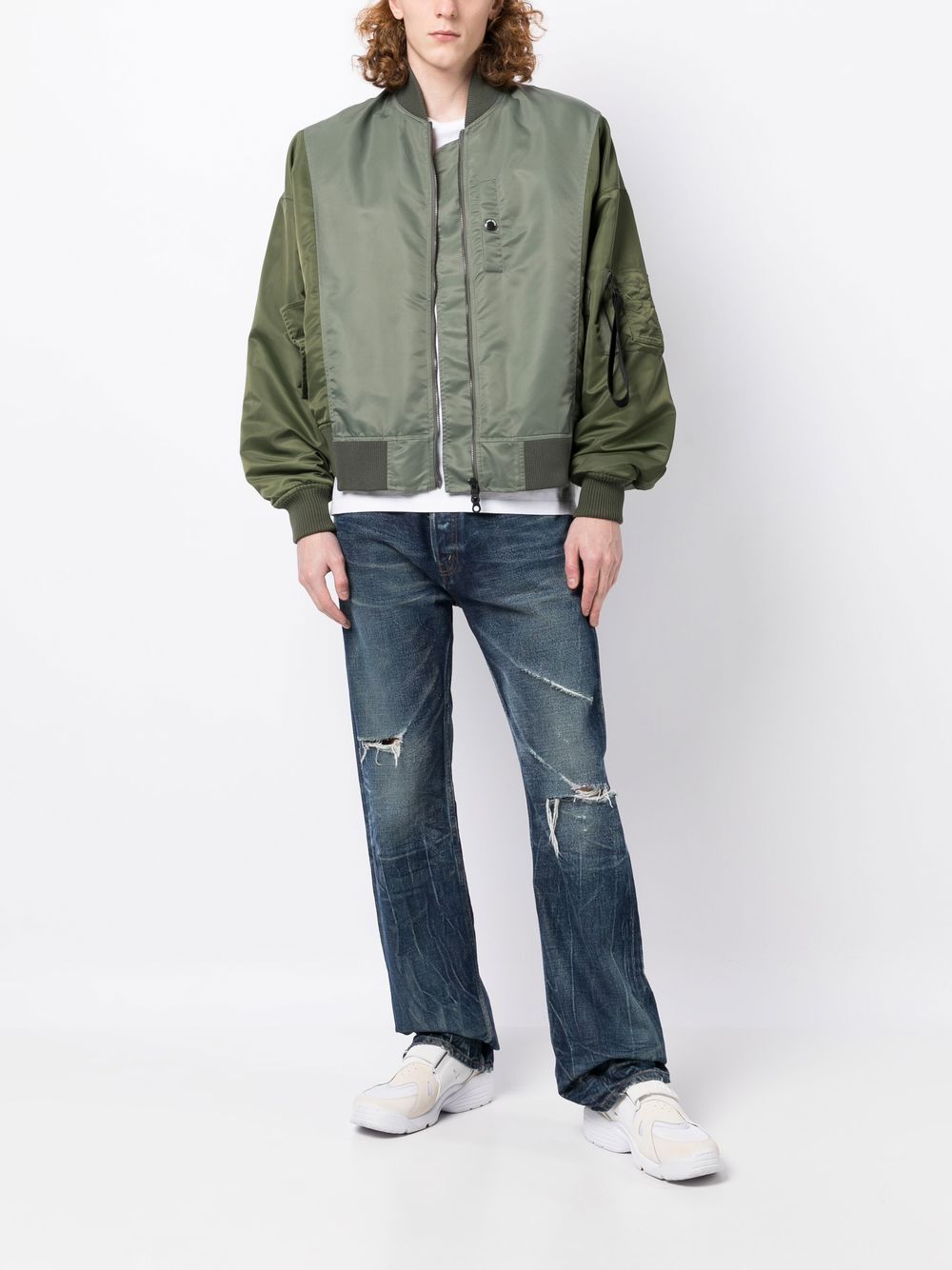 MOSTLY HEARD RARELY SEEN Mostly Heard Rarely Seen Spliced Satin Bomber Jacket