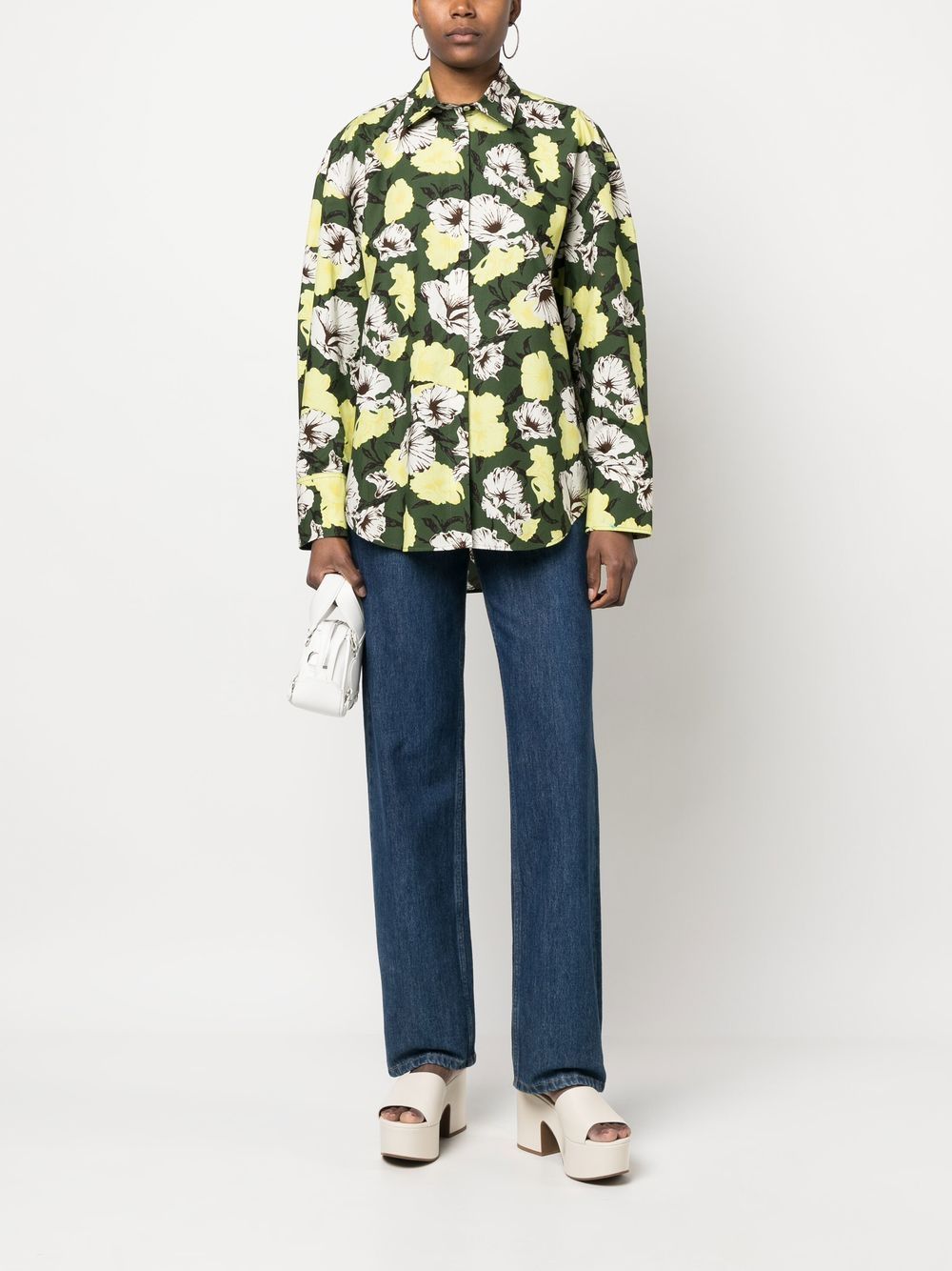 MSGM MSGM Floral-Print Long-Sleeve Shirt