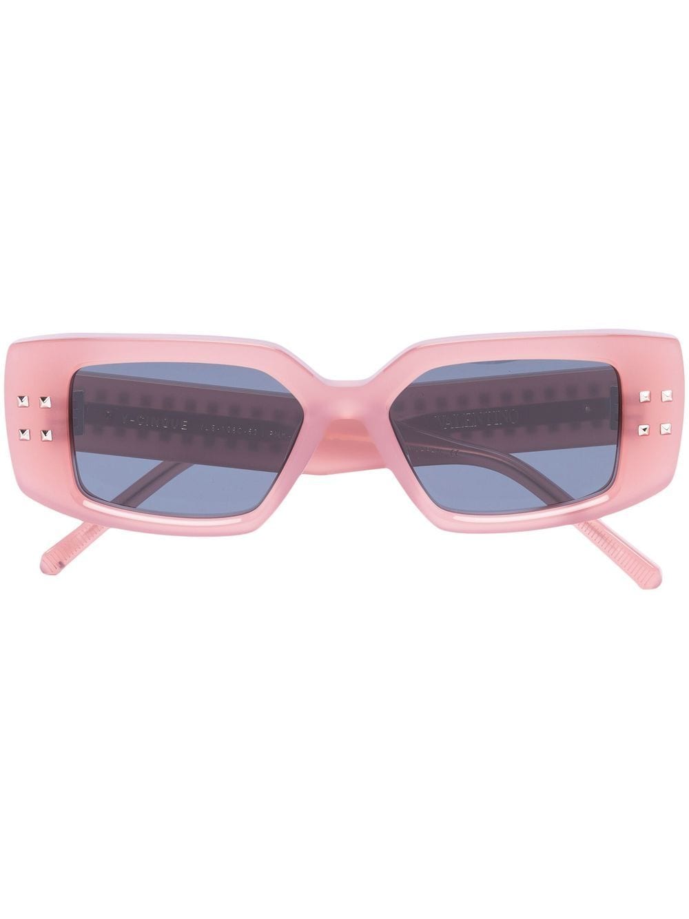 Valentino Garavani Rectangular Frame Sunglasses In Pink - 37  display picture 1