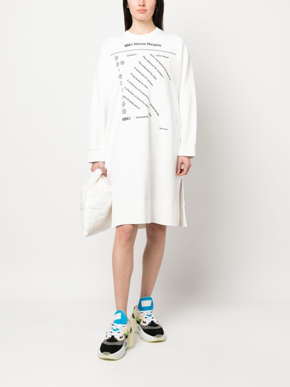 MAISON MARGIELA MM6 Maison Margiela Logo Print Sweatshirt Dress