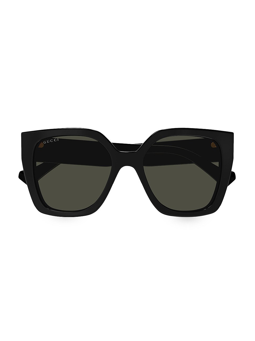 Gucci Web Studi 55mm Butterfly Sunglasses - Black | Editorialist display picture 3