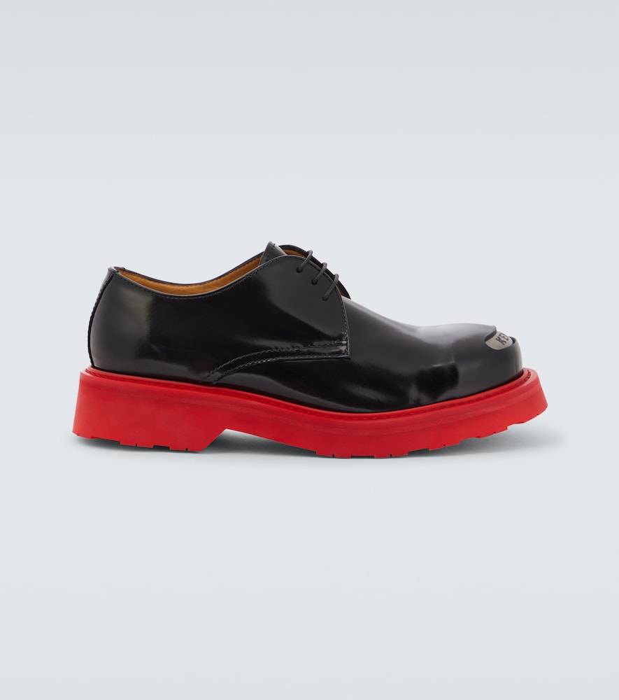 Kenzo Smile Leather Derby Shoes In Black - 40% Off | Editorialist