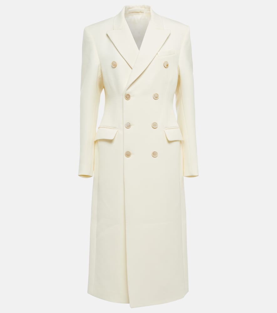 Wardrobe.Nyc Double-Breasted Wool Twill Coat In White - 30% Off