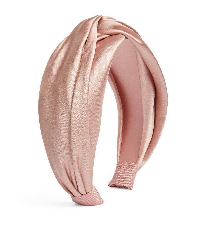 Jennifer Behr Silk-Satin Twist Headband In Pink - 30% Off  display picture 2