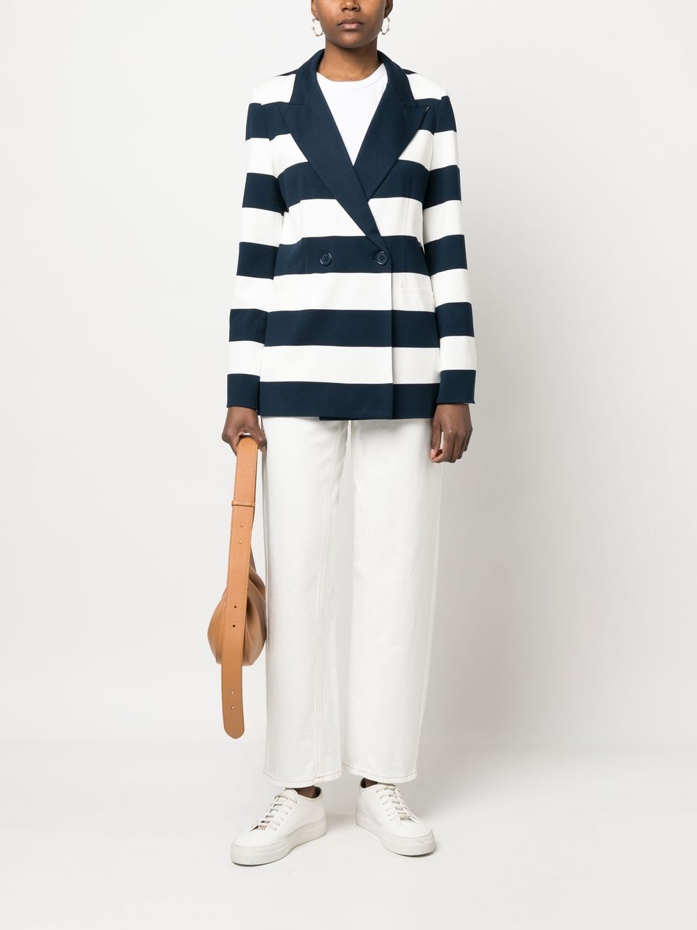 TWINSET TWINSET Stripe-Print Double-Breasted Blazer