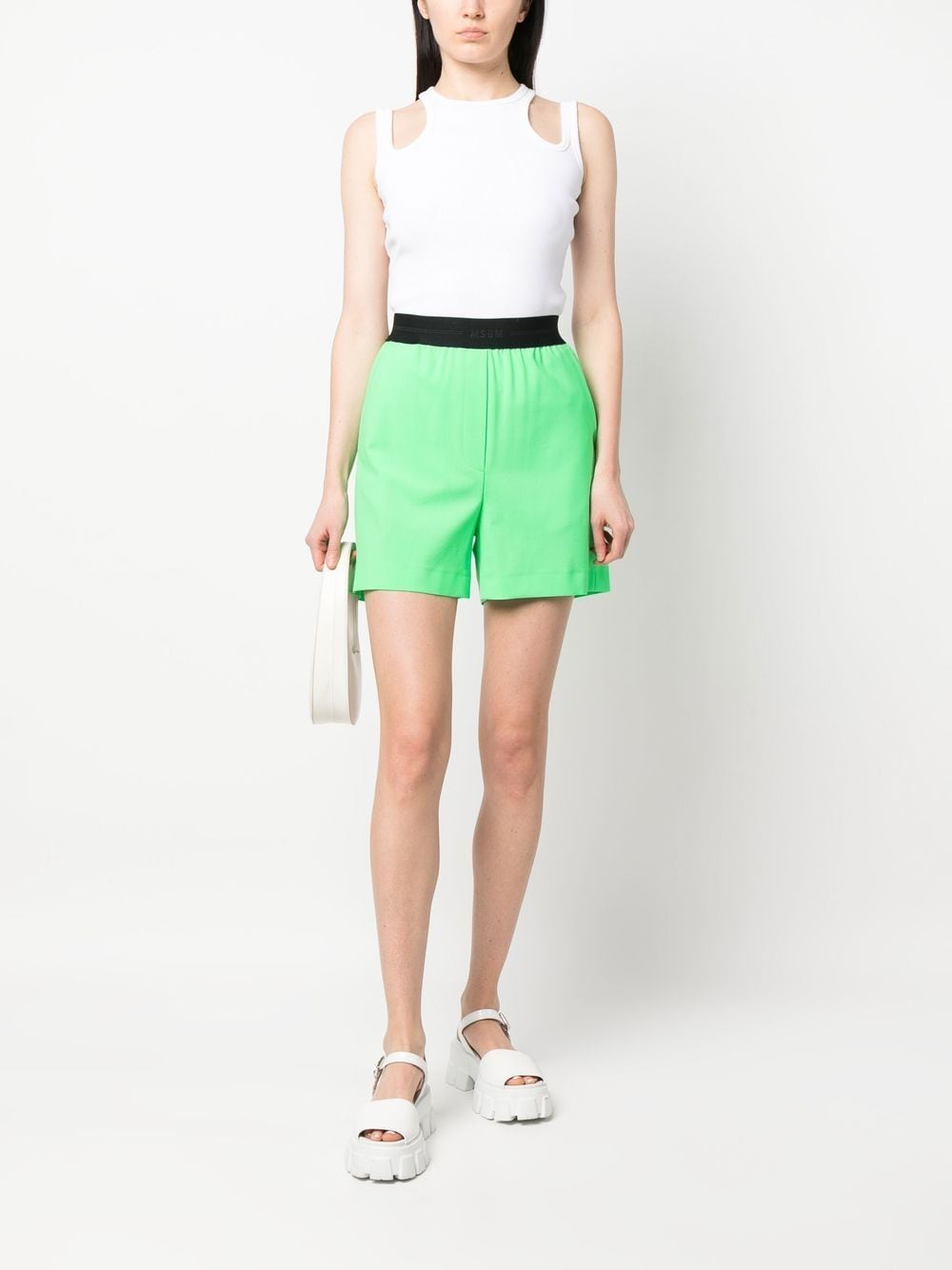 MSGM MSGM Logo Waistband Shorts
