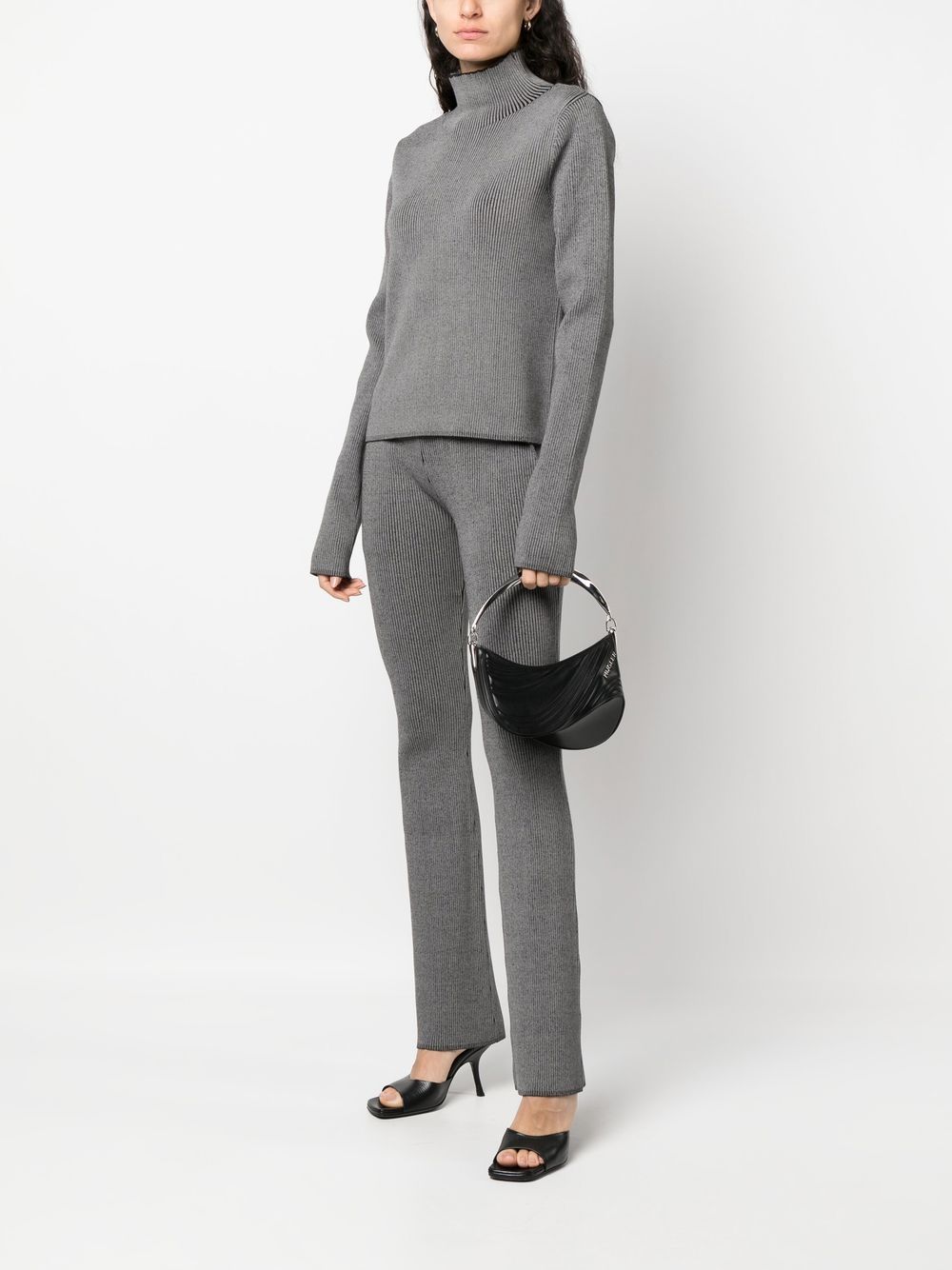 MUGLER Mugler Small Spiral Curve Embossed Tote Bag