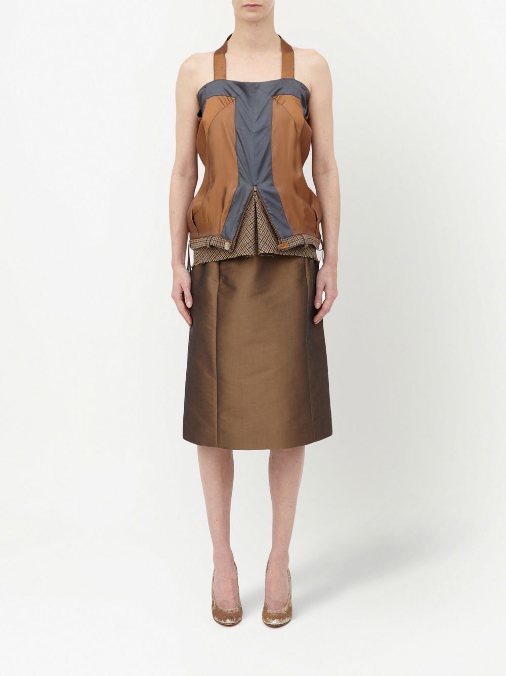 MAISON MARGIELA Décortiqué Houndstooth-Pattern Top