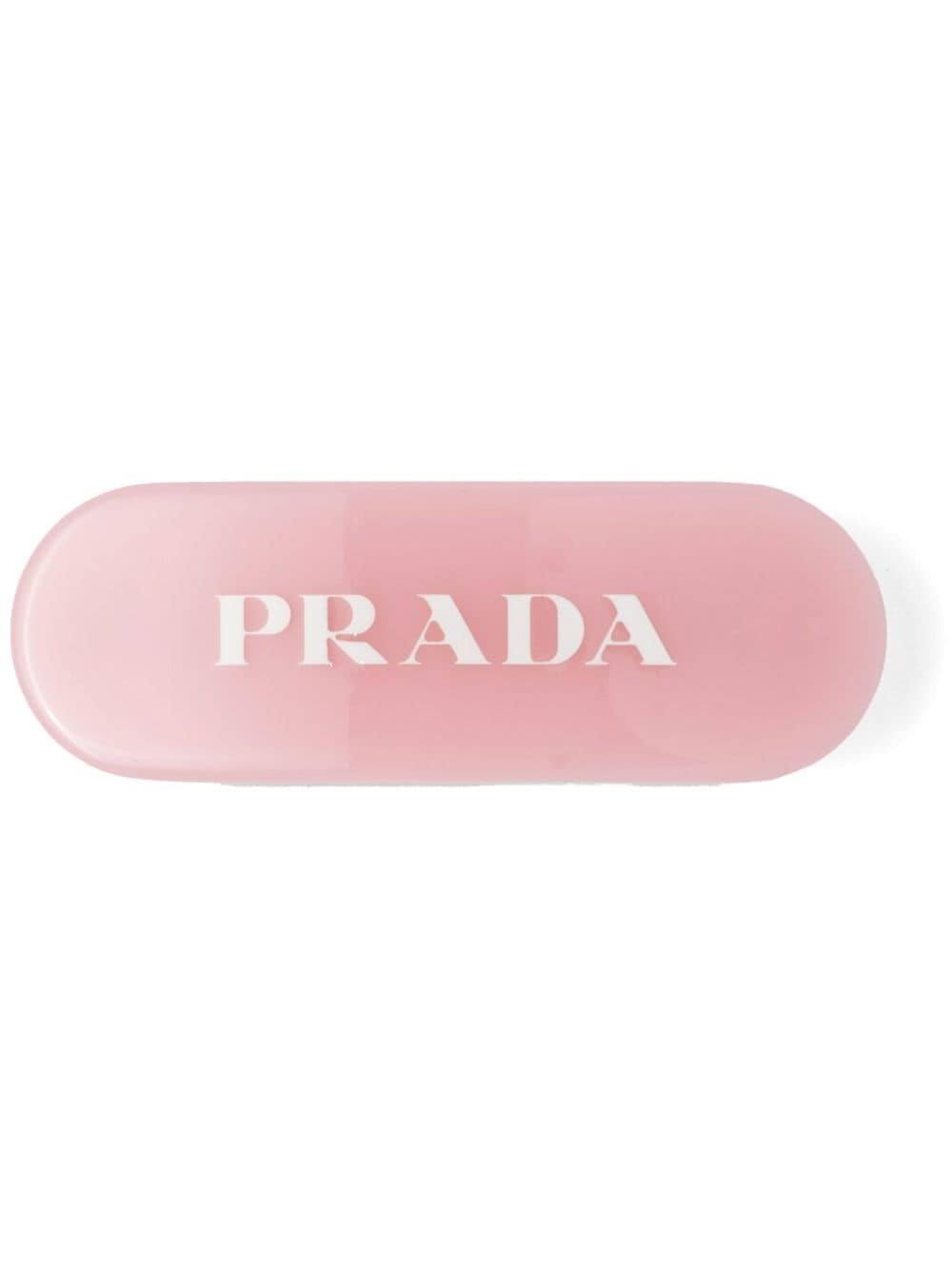 Prada Logo-Print Hair Clip - Pink | Editorialist