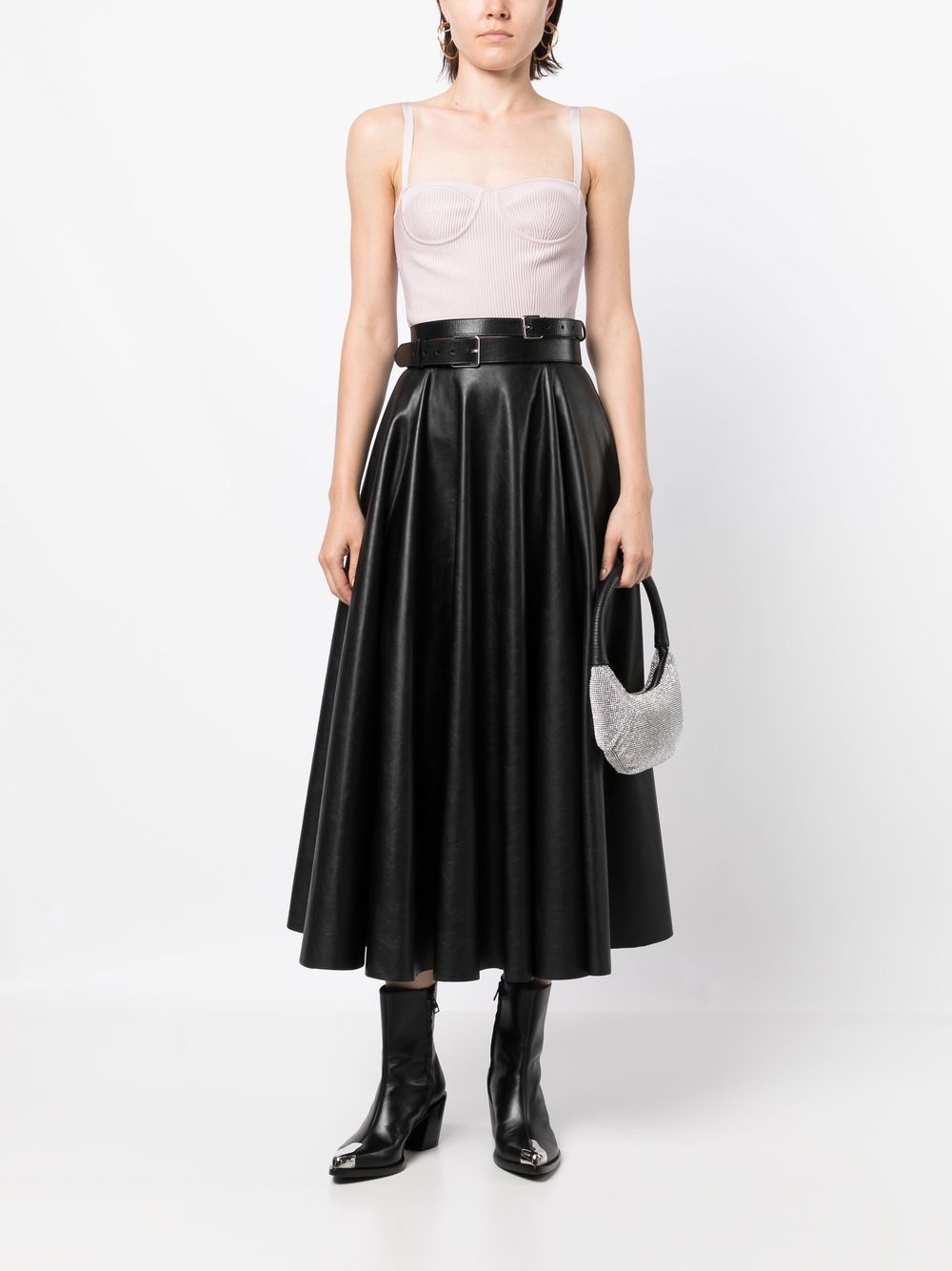 ALEXANDER MCQUEEN Alexander McQueen Rib-Knitted Bustier Crop Top
