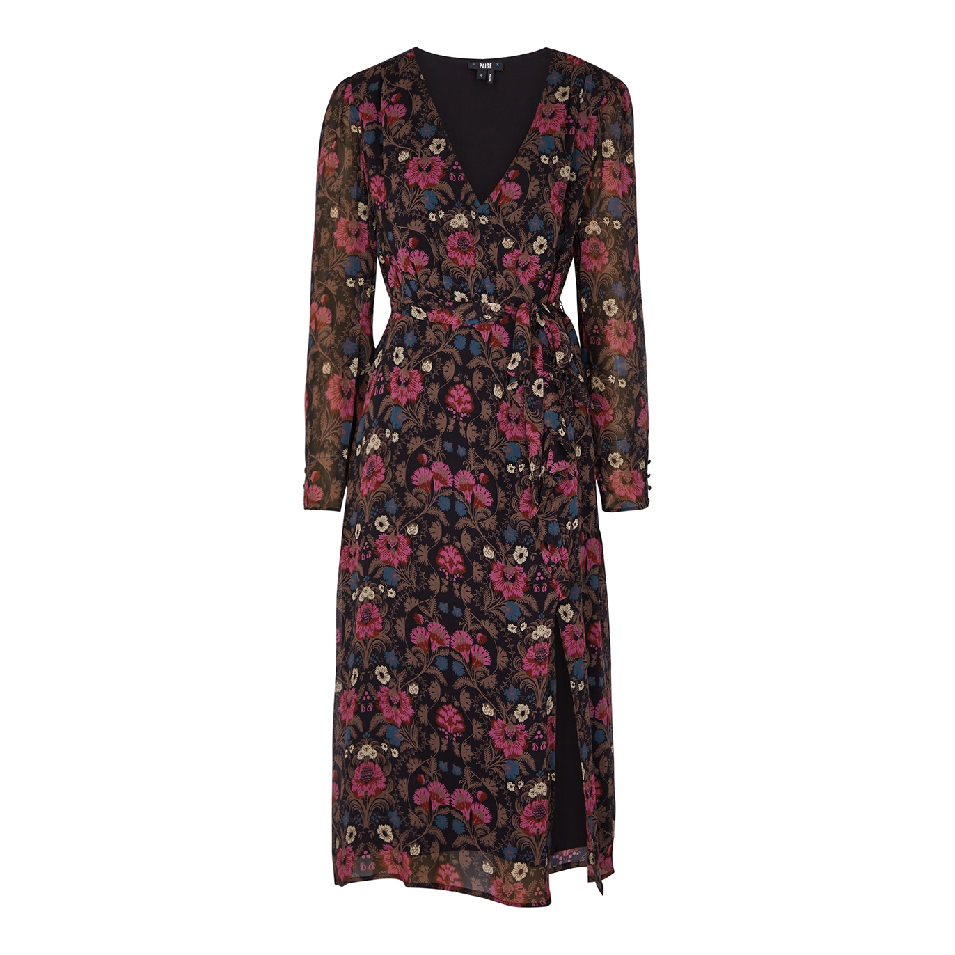 chinese dress ladies PAIGE Women's Vittoria Long Sleeve Mini Dress Floral Print in Amethyst  Multi, XS at Amazon Women's Clothing store main image 0