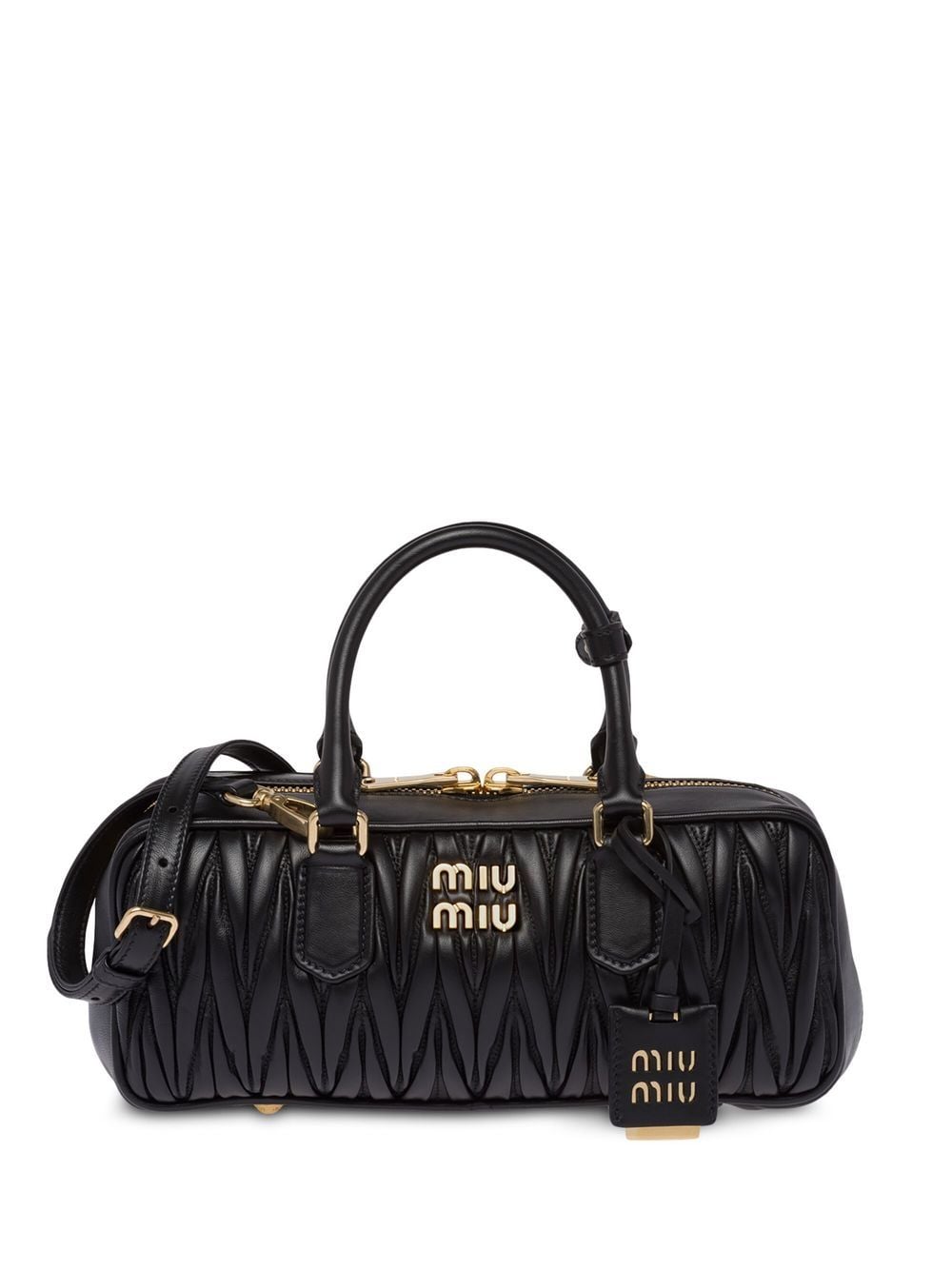 Miu Miu Matelassé Crossbody Bag - Black | Editorialist
