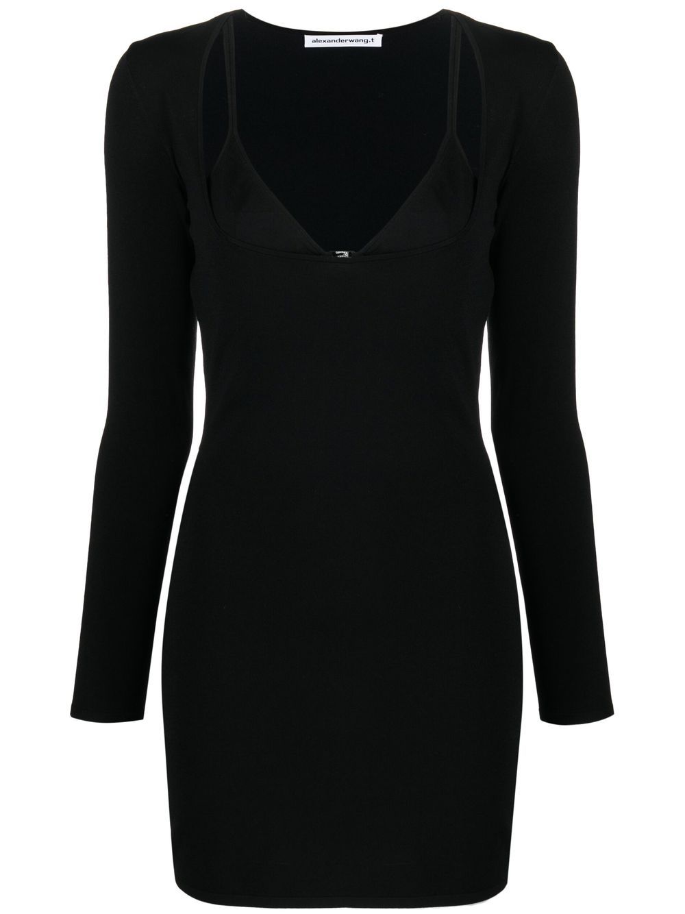 t alexander wang long sleeve dress T by Alexander Wang Long Sleeve Ribbed Shirt Dress