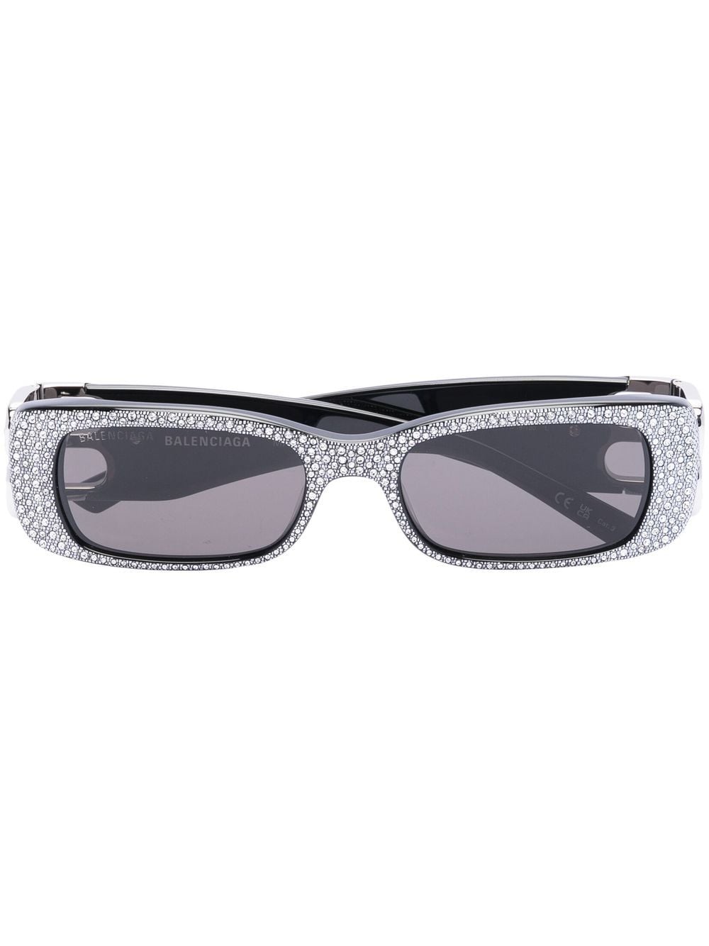 Balenciaga Eyewear crystal-embellished square-frame sunglasses Balenciaga - Embellished rectangular sunglasses Balenciaga main image 4