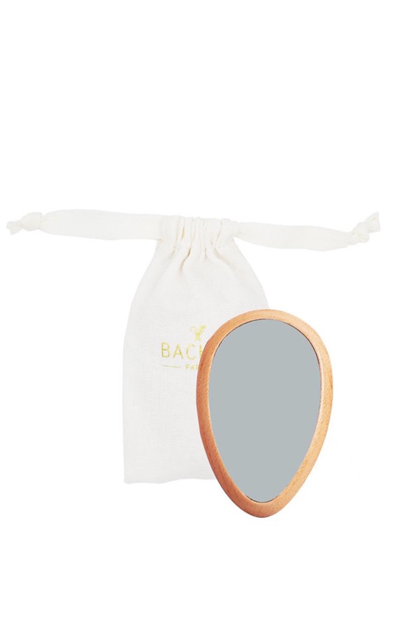 BACHCA PARIS Wooden Hand Mirror - Red | Editorialist