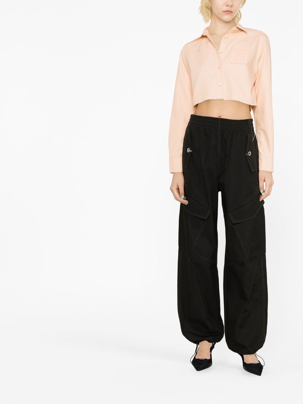 RAF SIMONS Raf Simons Logo-Patch Cropped Jacket