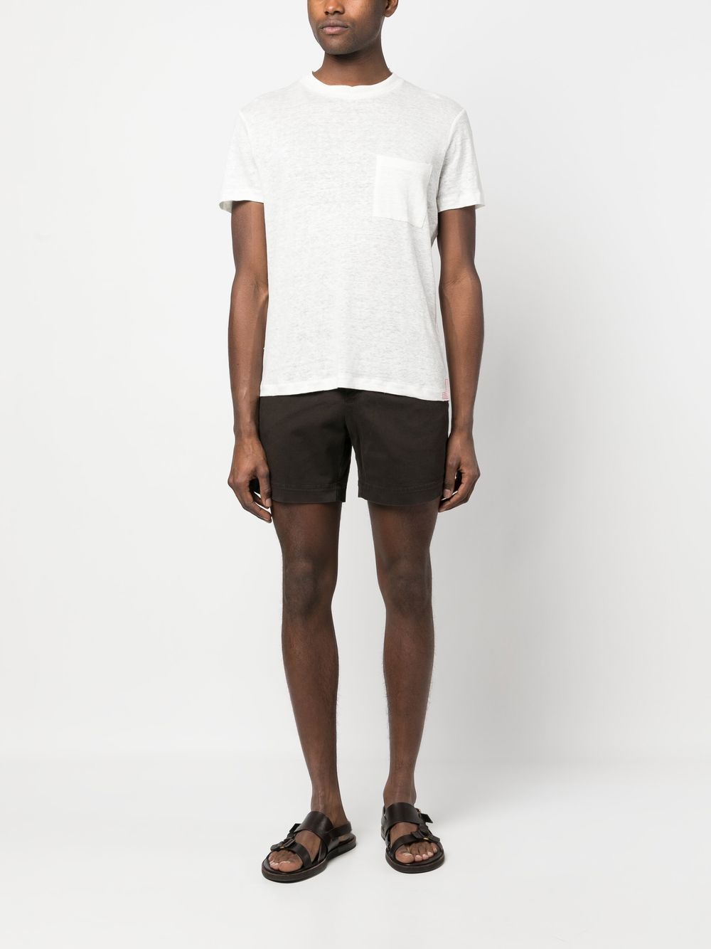 ORLEBAR BROWN short-sleeve linen-flax t-shirt