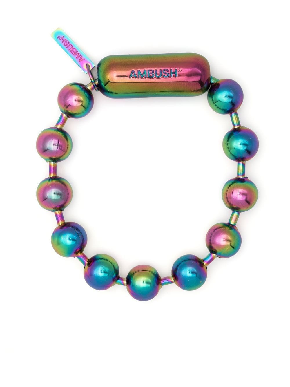 Buy AMBUSH Iridescent Ball Chain Bracelet - Pink At 32% Off