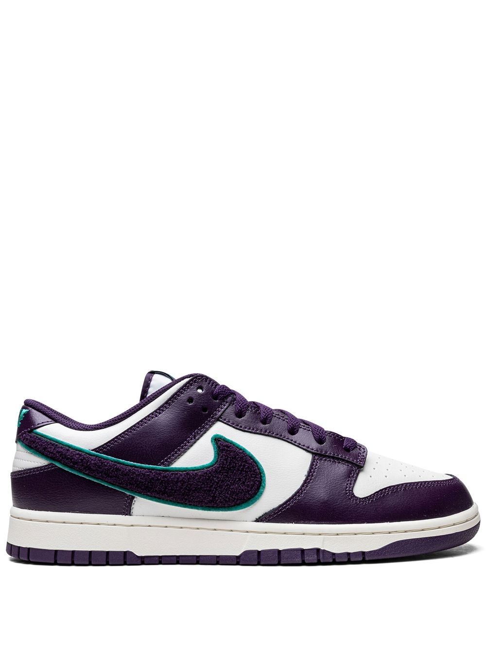 Nike Dunk Low Chenille Swoosh Grand Sneakers Purple Editorialist