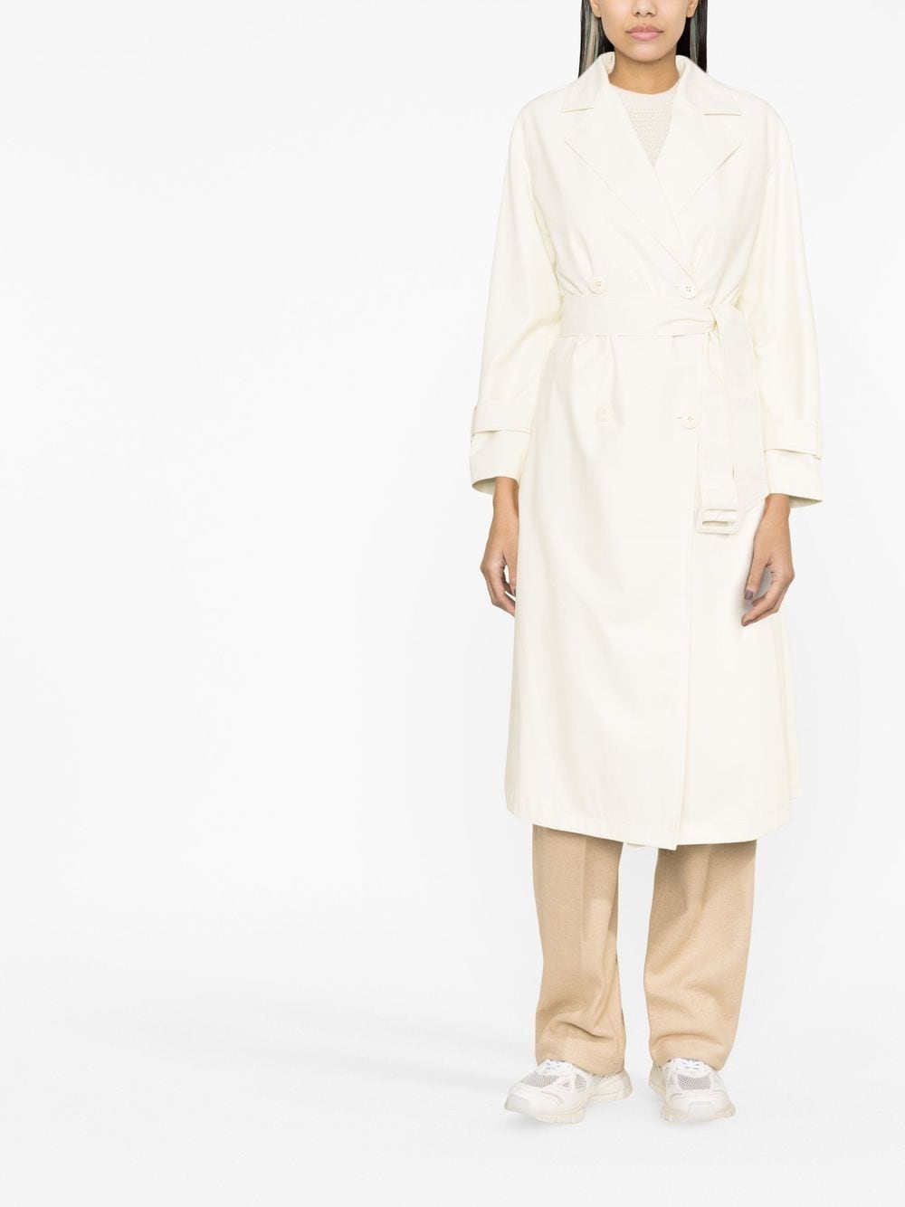 TWINSET Belted Double-Breasted Coat