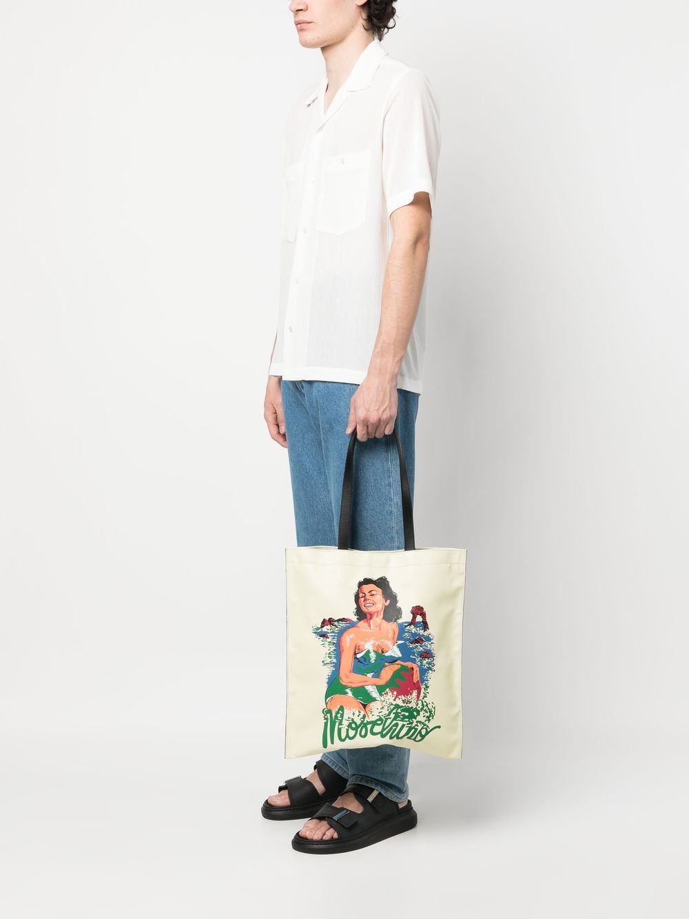 MOSCHINO Moschino Illustration-Print Tote Bag