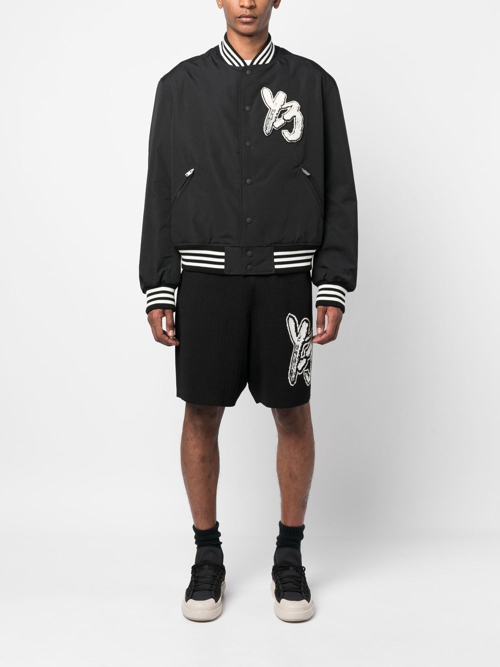 Y3 Y-3 Bomber Jacket with Logo Patch