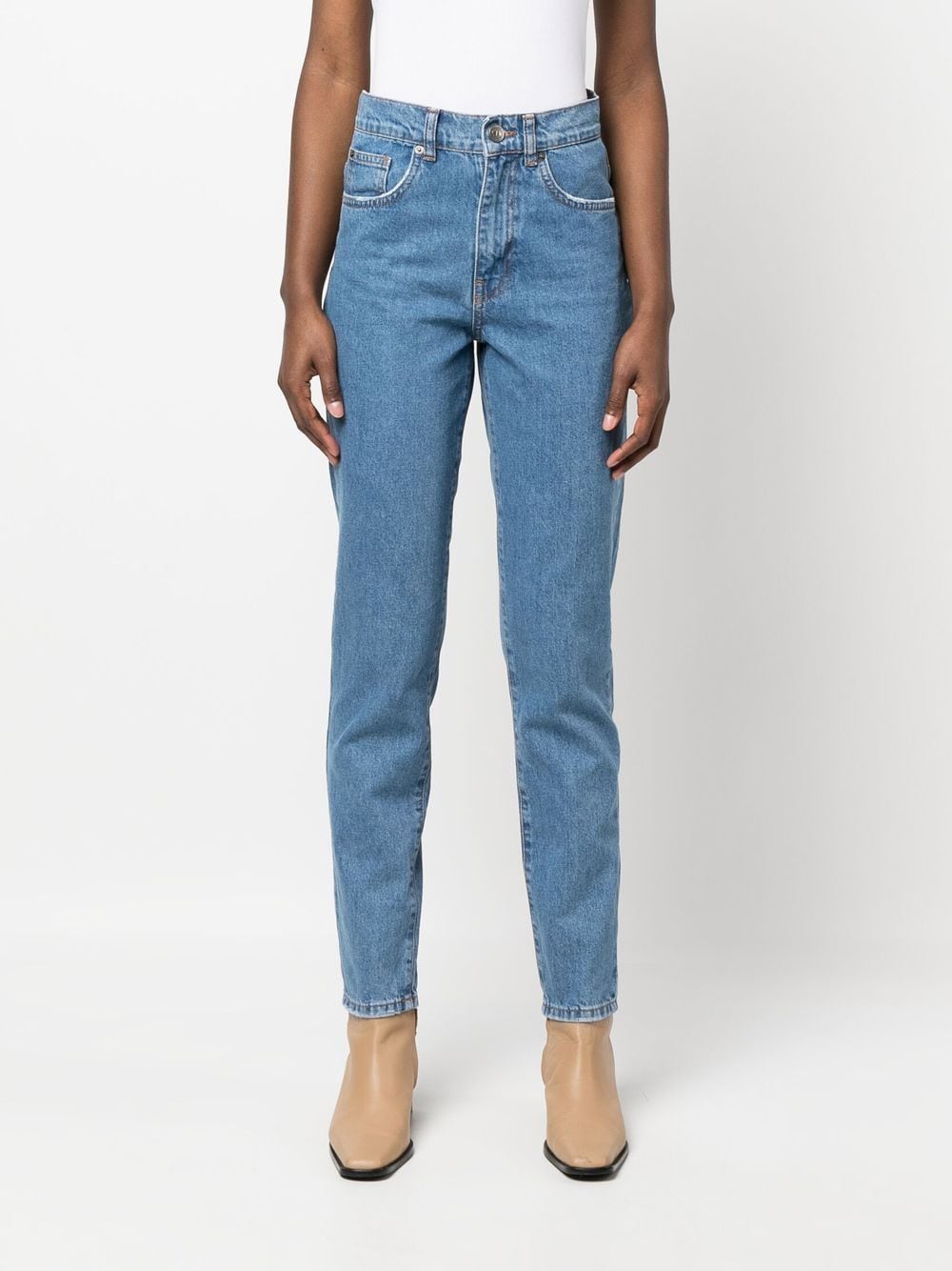 TWINSET TWINSET Logo-Embroidered Tapered Jeans