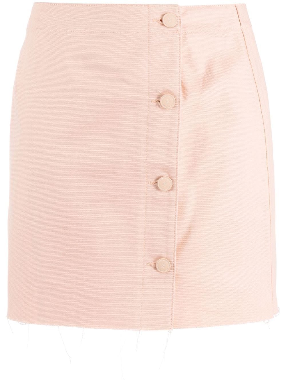 RAF SIMONS Raf Simons Frayed Cotton Miniskirt