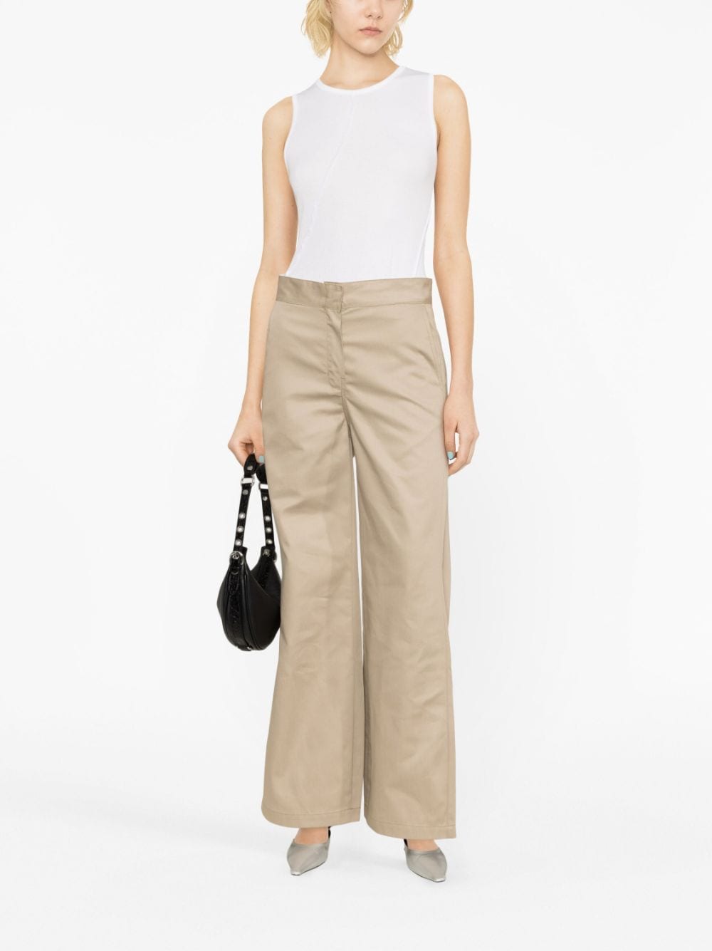 PALM ANGELS Palm Angels Reversed Waistband Chino Pants