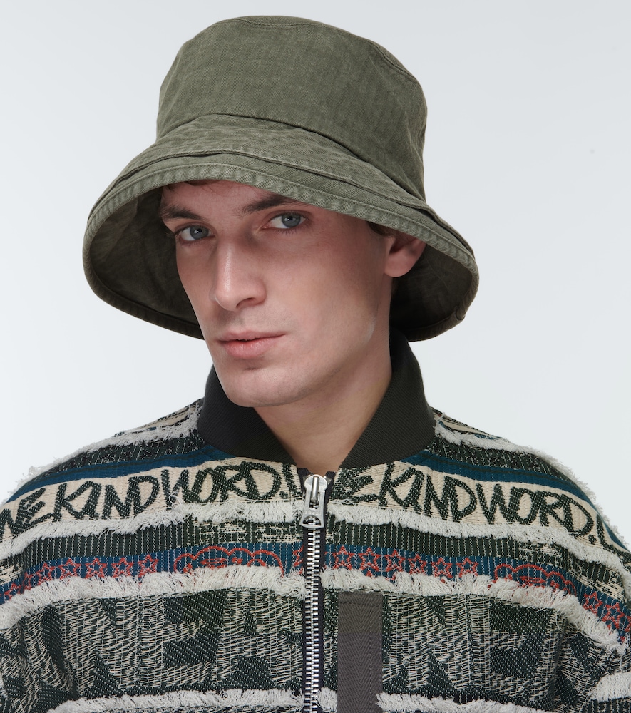Sacai Pocket Double-Brim Bucket Hat - Black | Editorialist