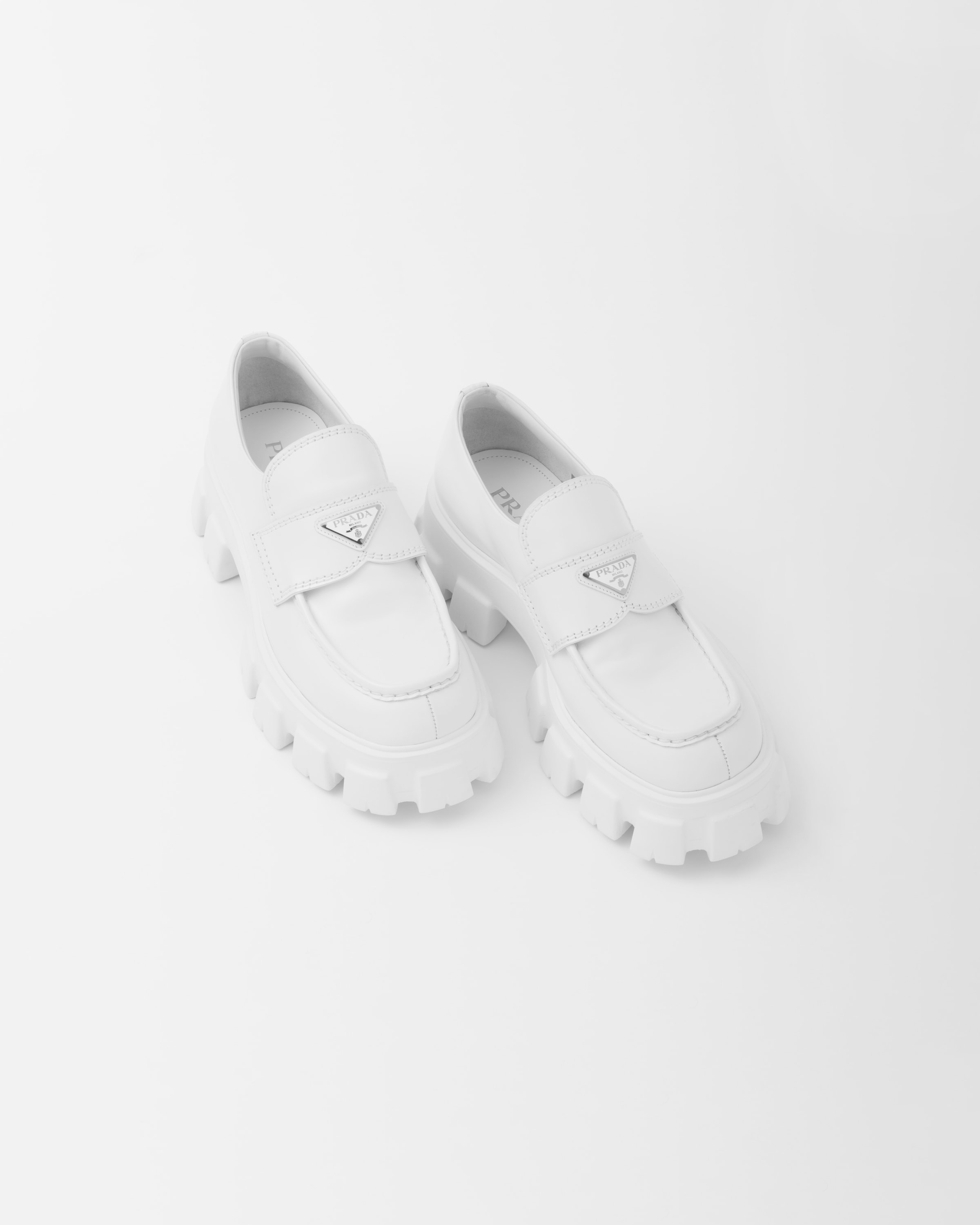 Prada Mens White Loafers Prada Men main image 3