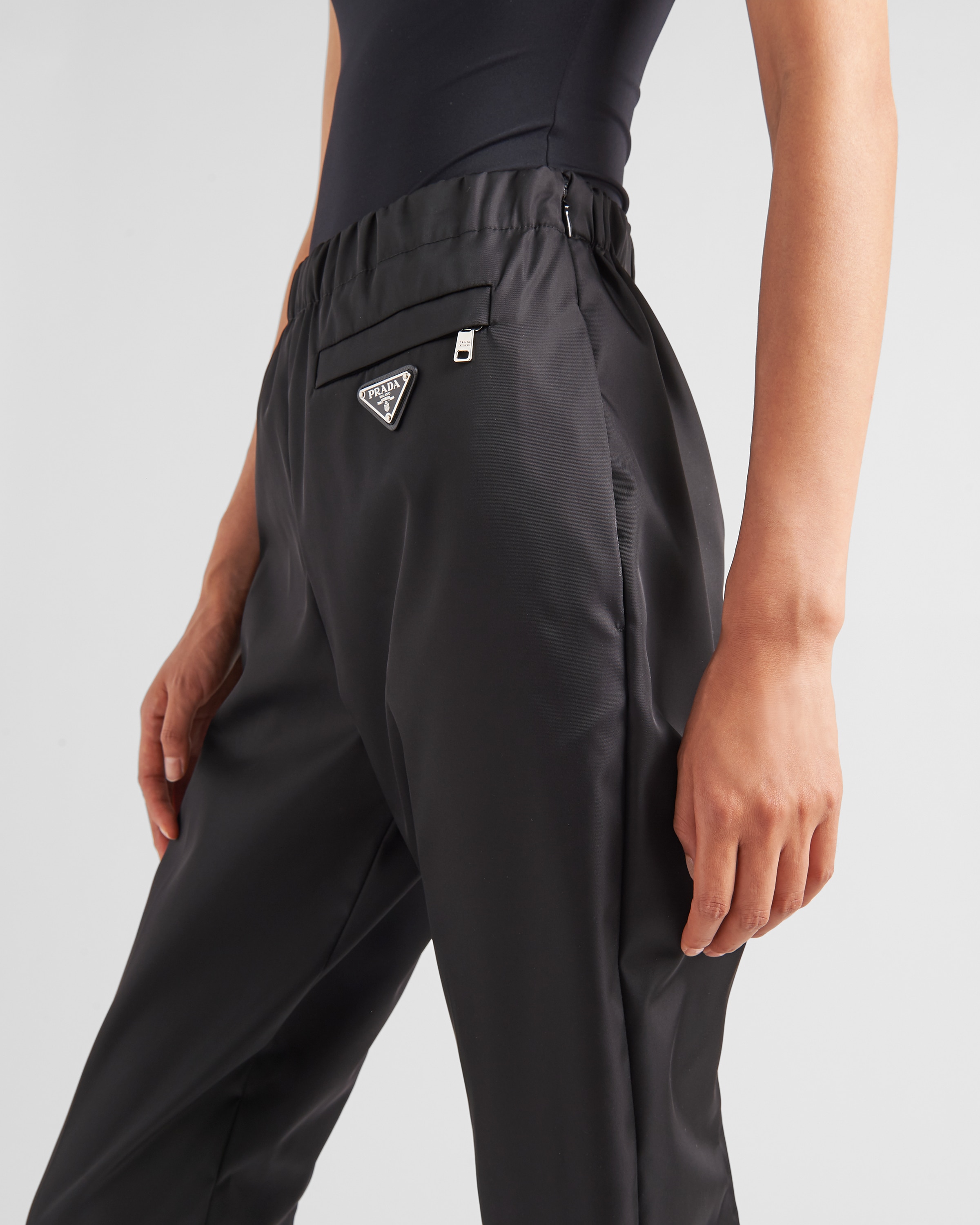 Prada Re-Nylon Gabardine Pants - Black | Editorialist display picture 1