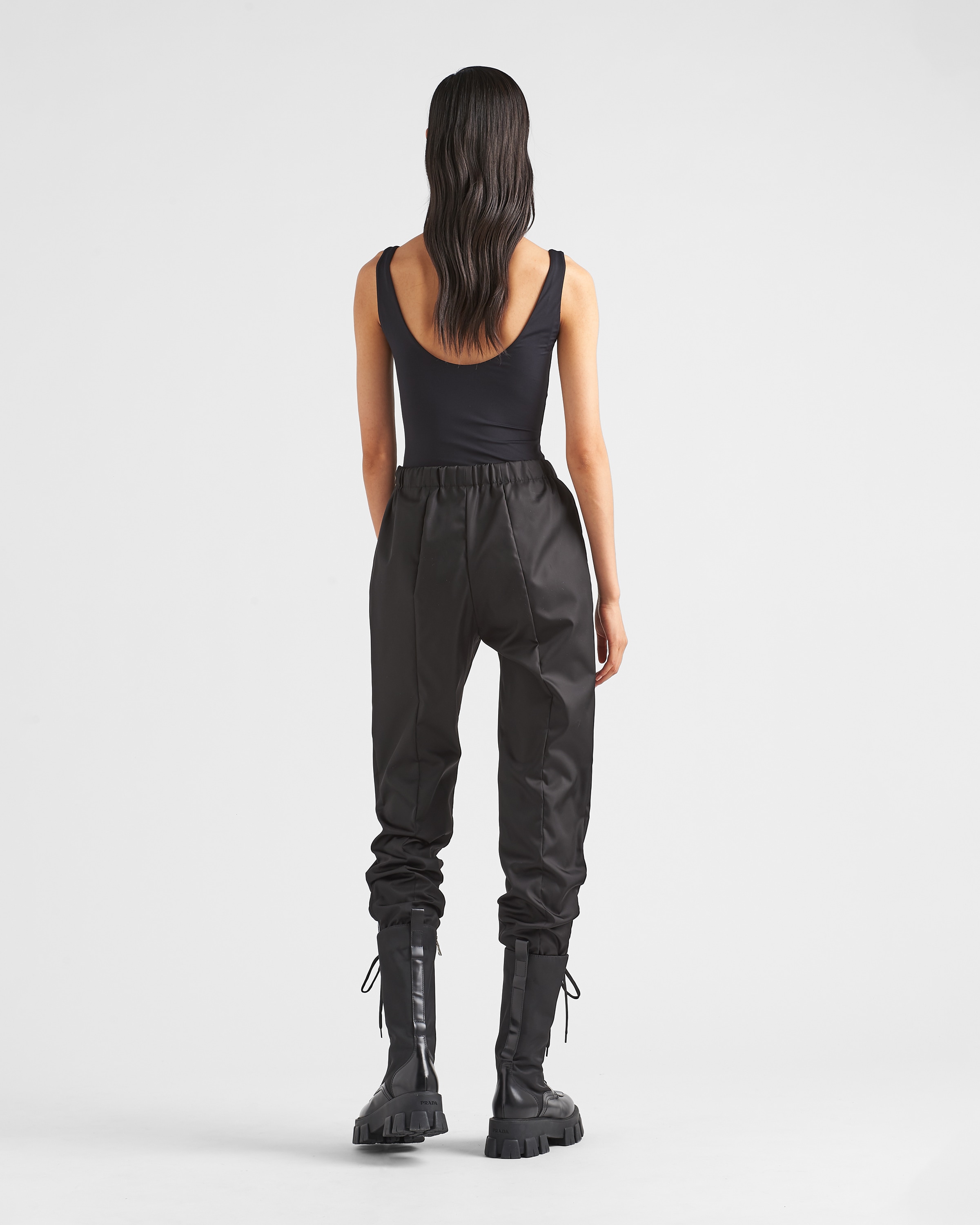 Prada Re-Nylon Gabardine Pants - Black | Editorialist