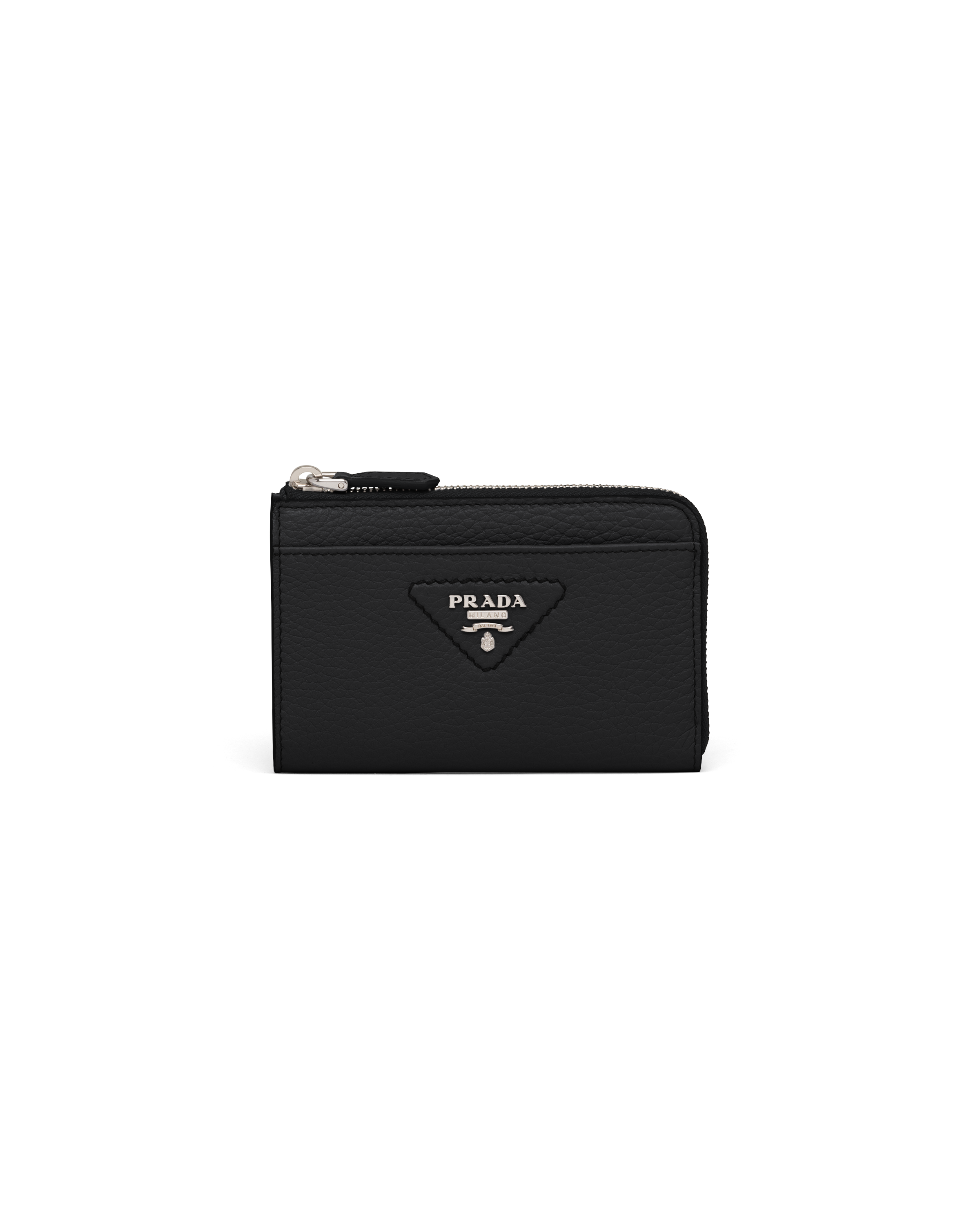 Prada Leather Key Case - Black | Editorialist