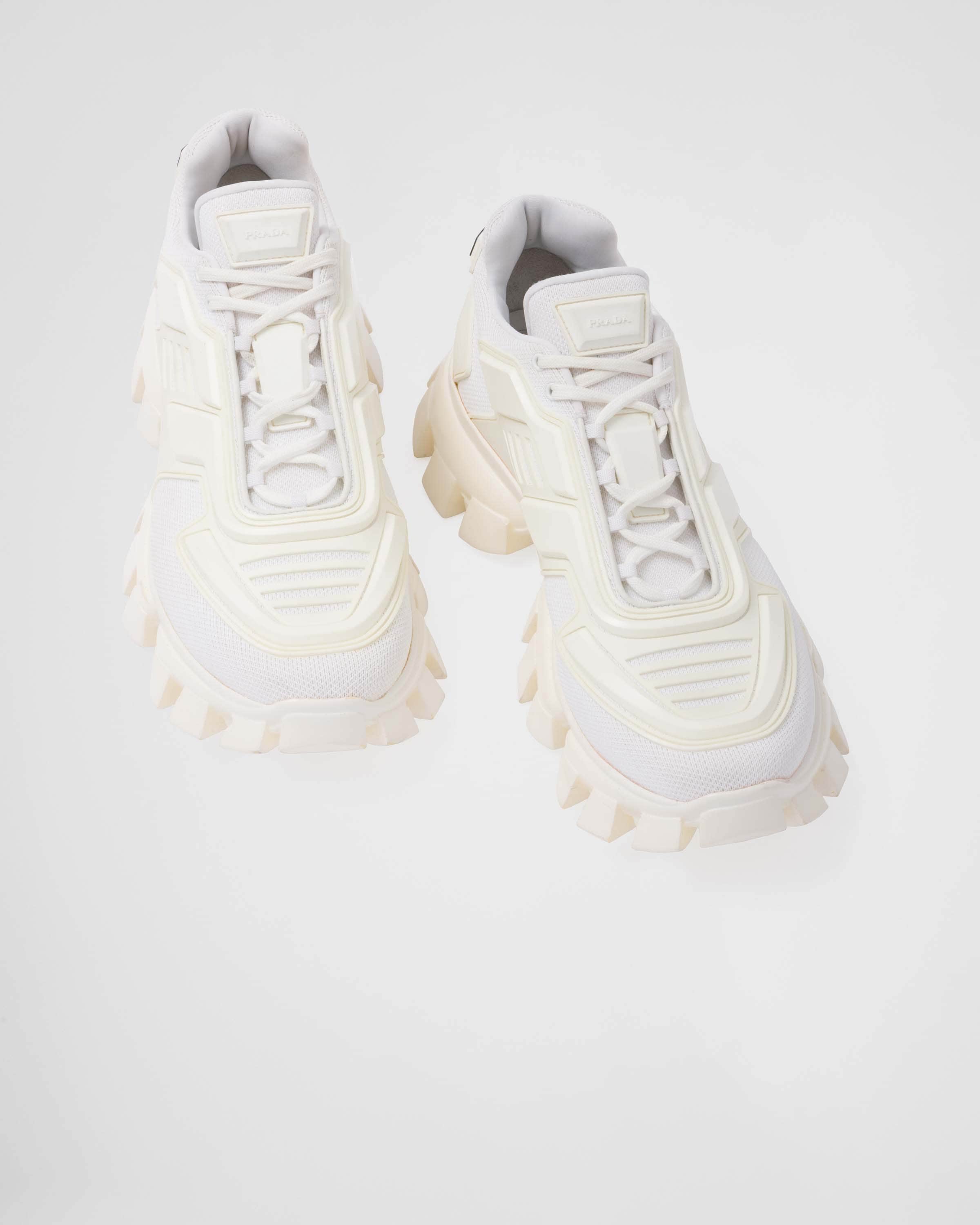 Prada Cloudbust Thunder Technical Fabric Sneakers - White 