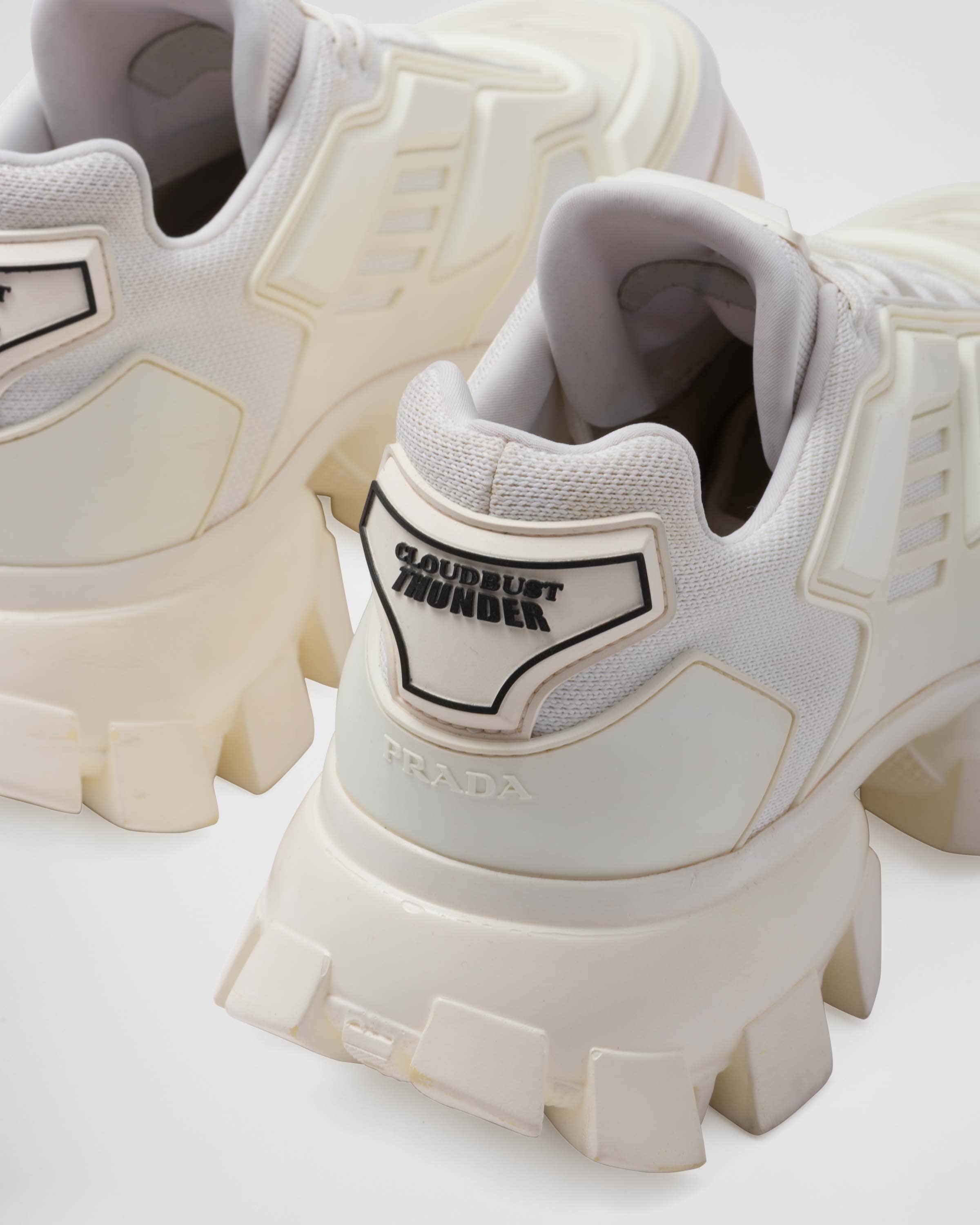 Prada Cloudbust Thunder Technical Fabric Sneakers - White 