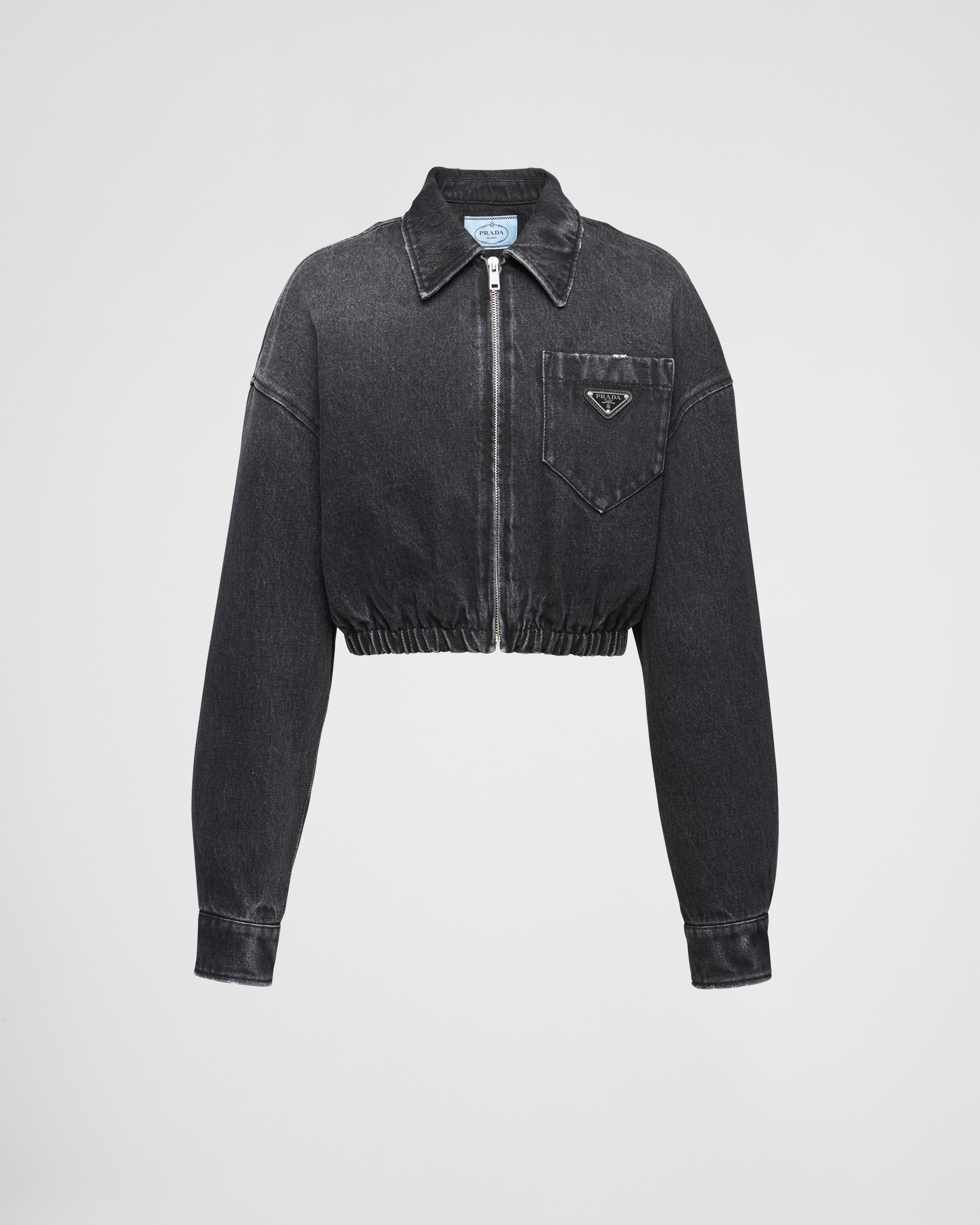 Prada Denim Blouson Jacket - Black | Editorialist