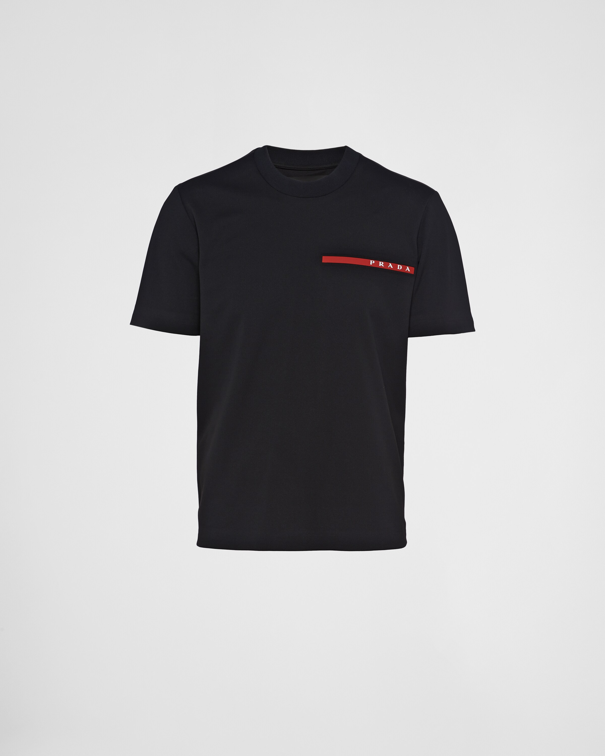 Prada Piqué T-Shirt - Black | Editorialist