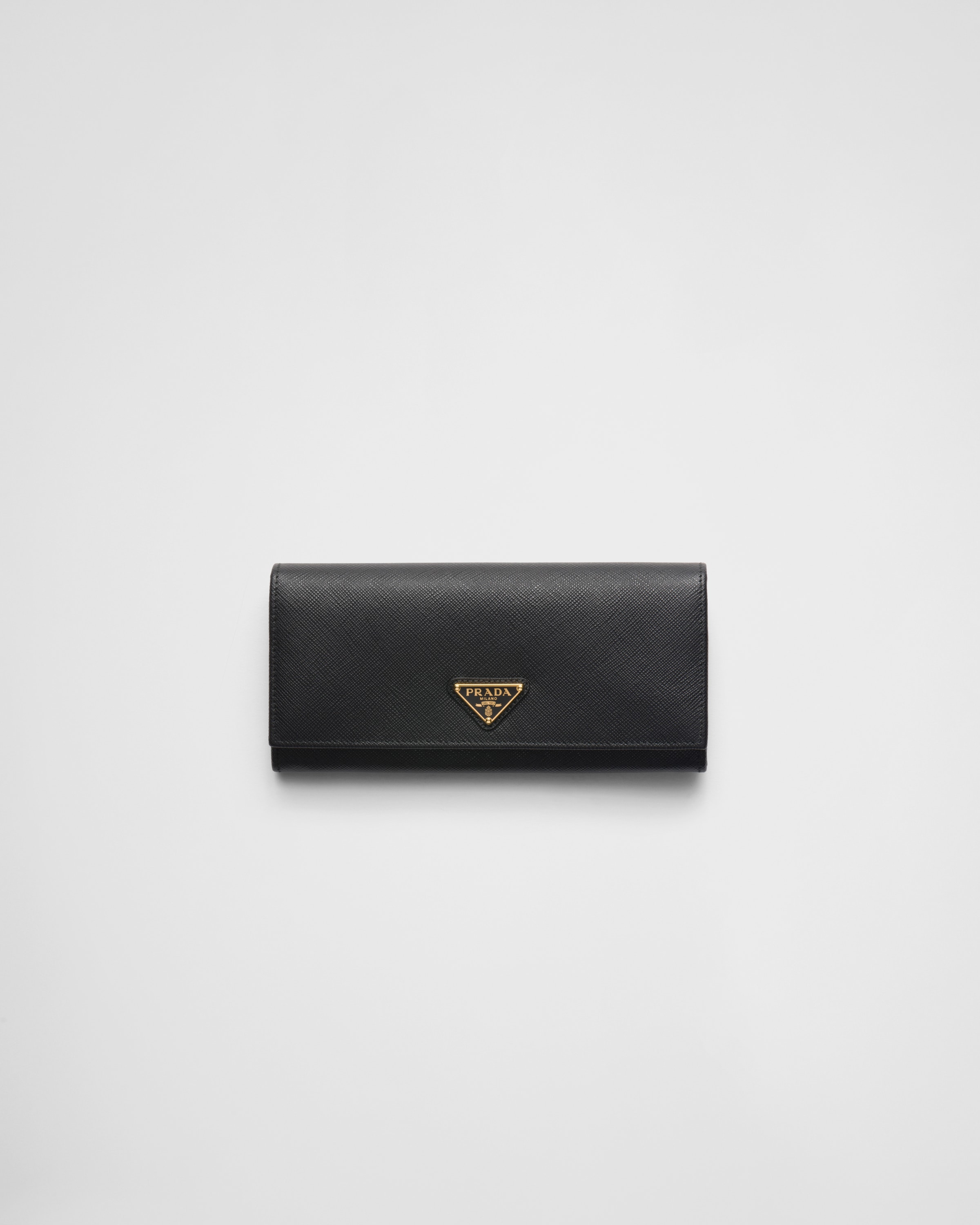 Prada Large Saffiano Leather Wallet Black Editorialist