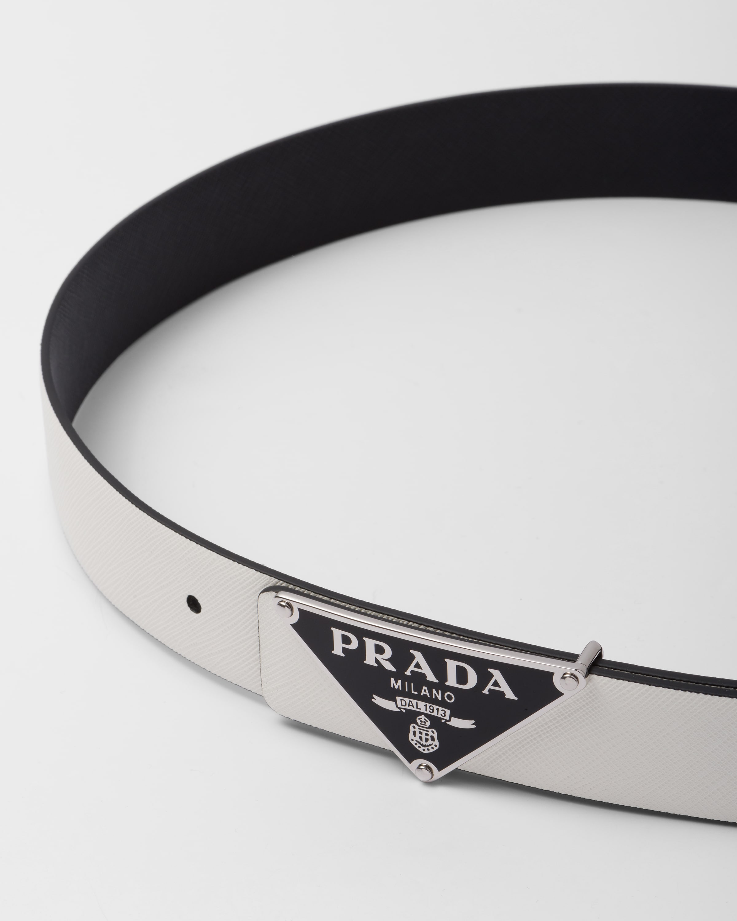 Prada Vintage Silver and White Chain Belt Antiqued Silver Silver Chain Necklace | PRADA main image 3