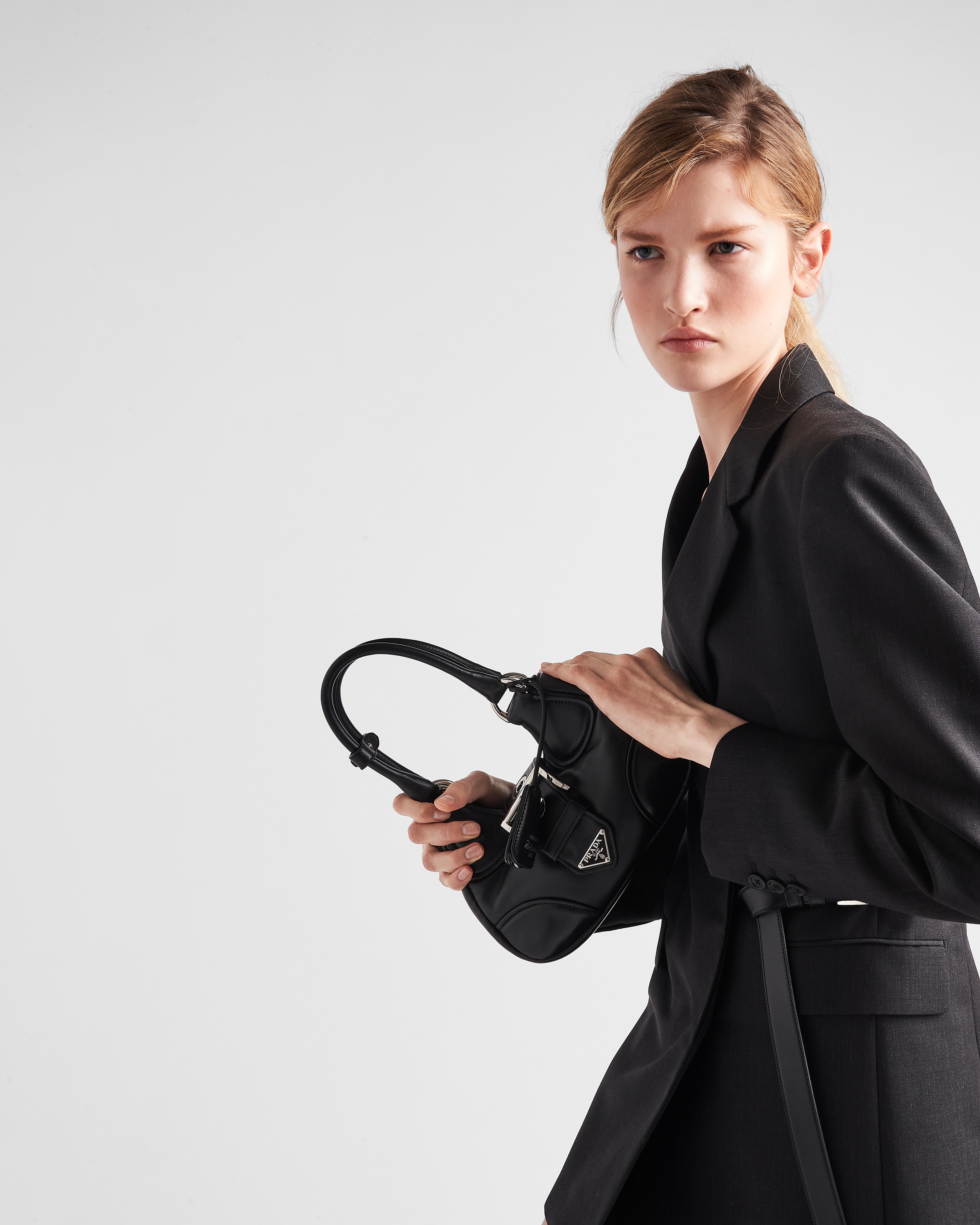 Prada Moon Padded Leather Bag - Black | Editorialist