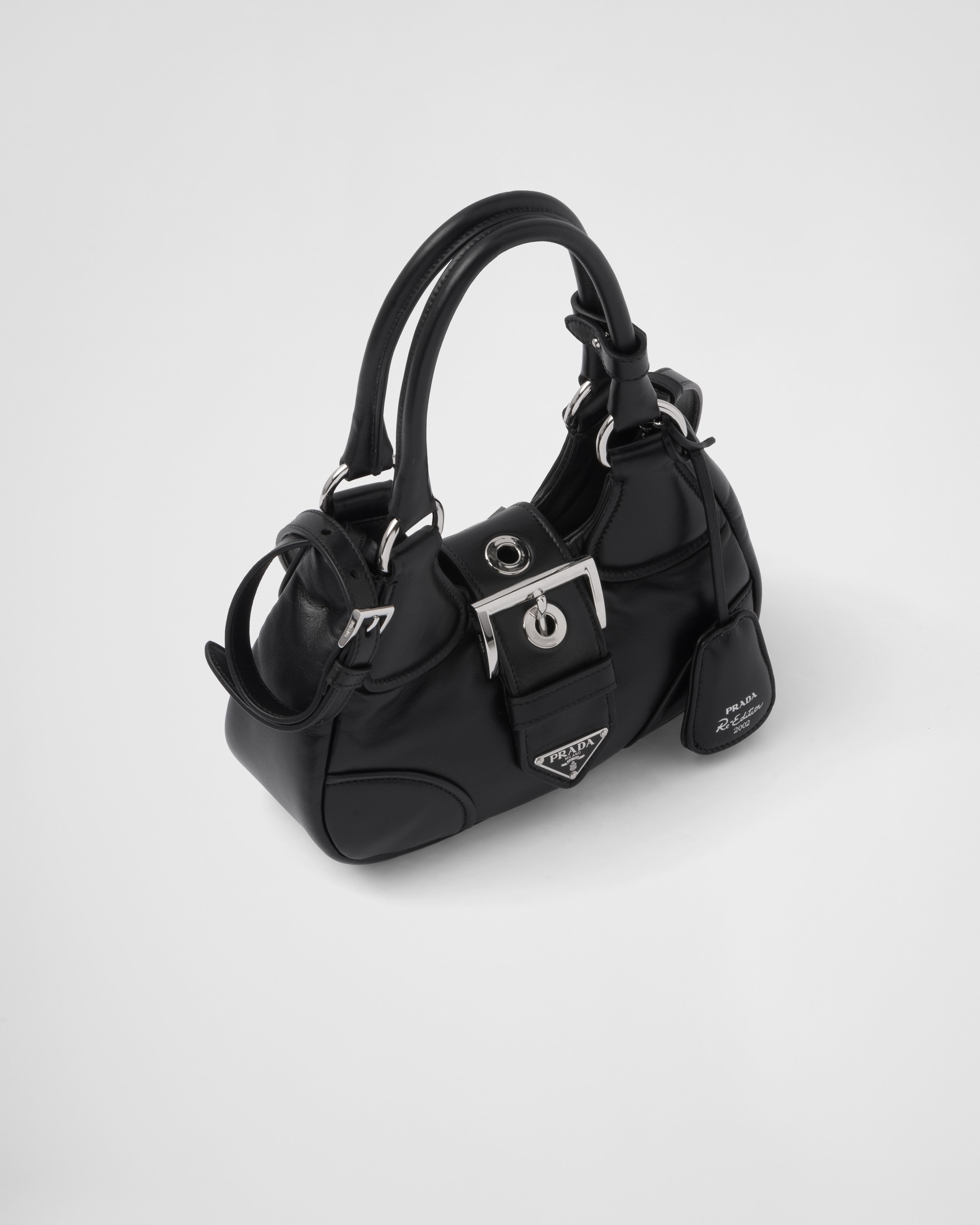 Prada Moon Padded Leather Bag - Black | Editorialist