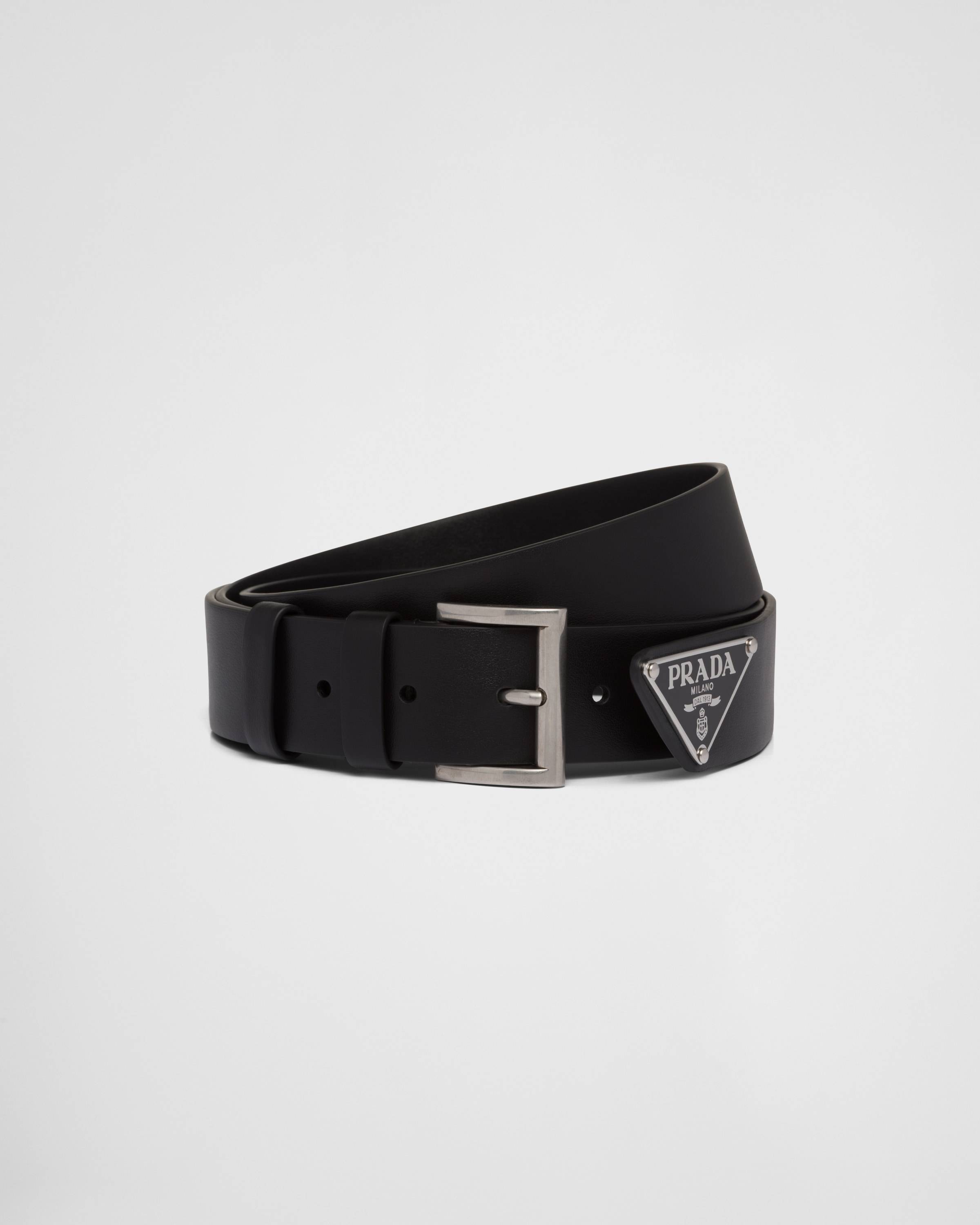Prada Belt Leather Belts Black Black Saffiano leather belt | PRADA - United States main image 2