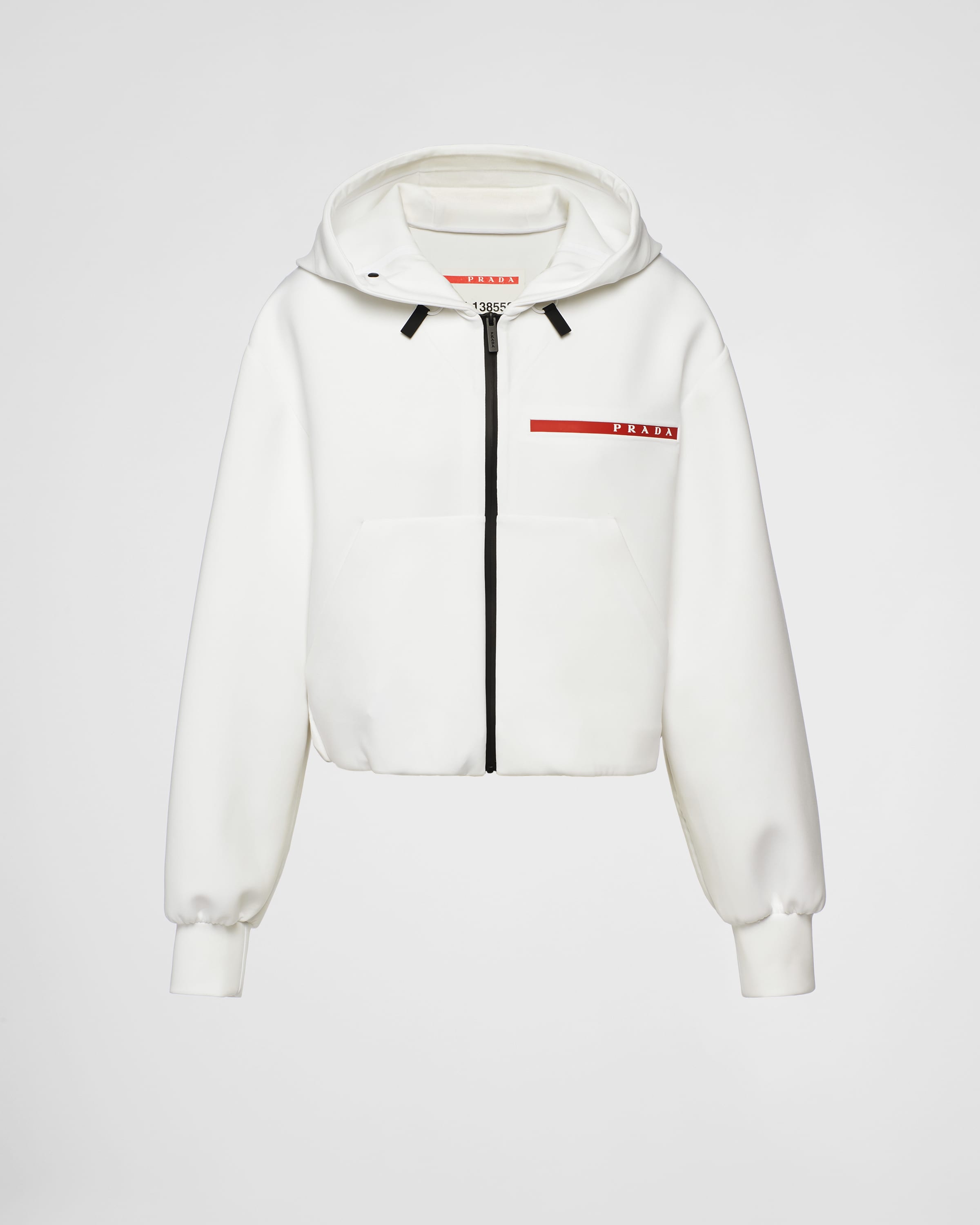 Prada Recycled Double Jersey Sweatshirt - White | Editorialist