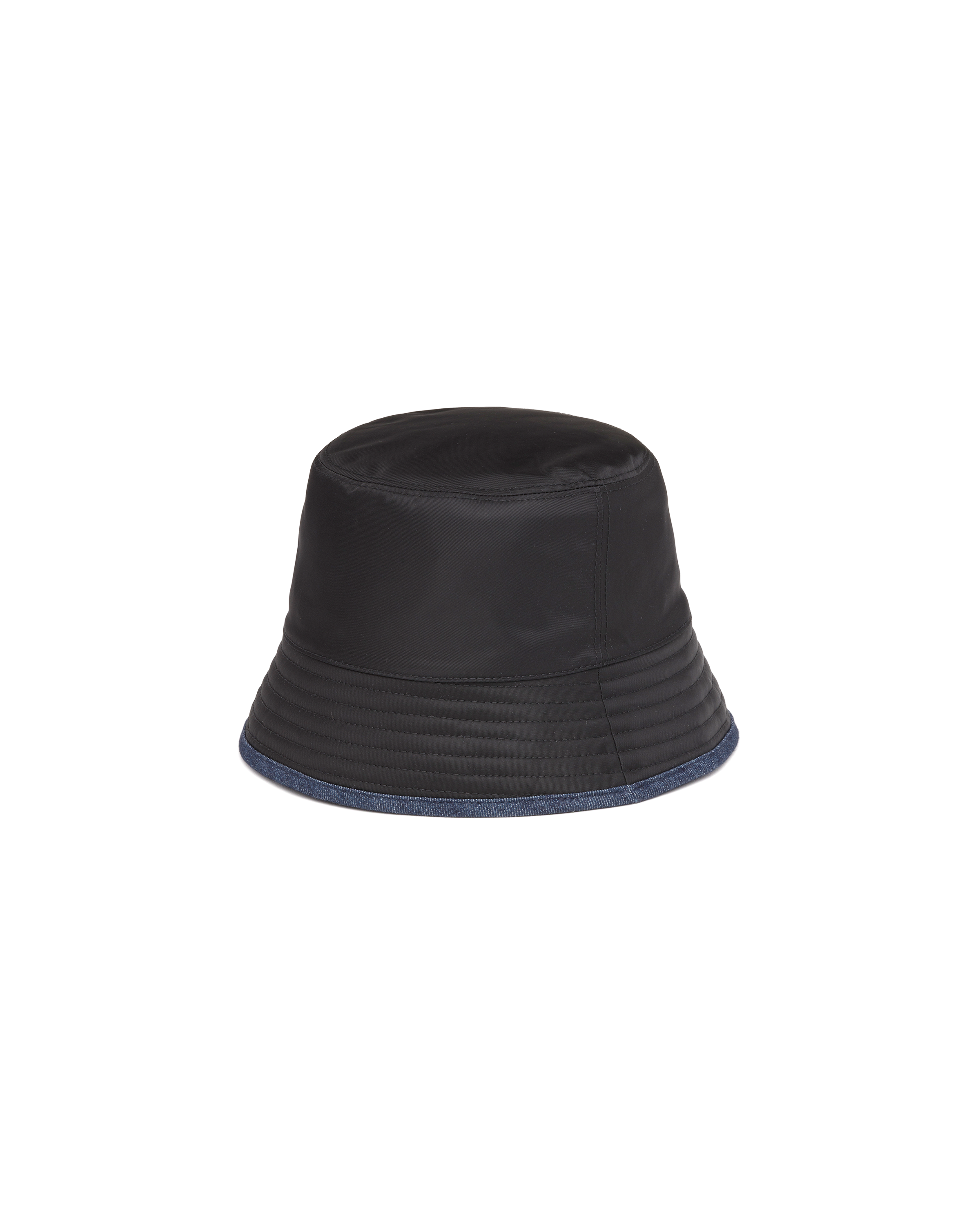 Prada Nylon& Denim reversible Black Bucket Hat Prada Re-Nylon Bucket Hat | Saks Fifth Avenue main image 2